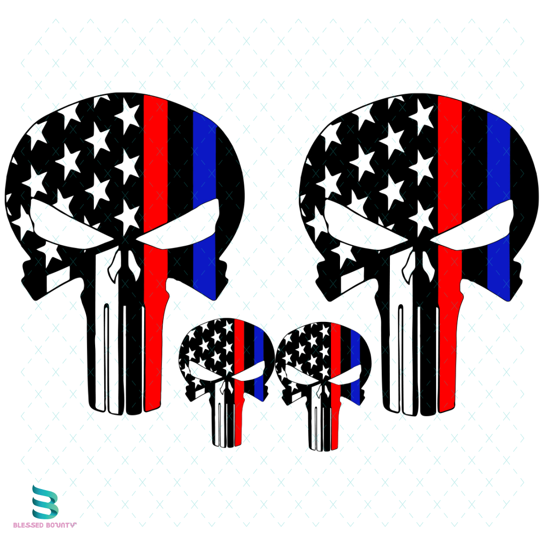 Skull American Flag Bundle Svg, Independence Svg, Skull Svg, | Inspire ...