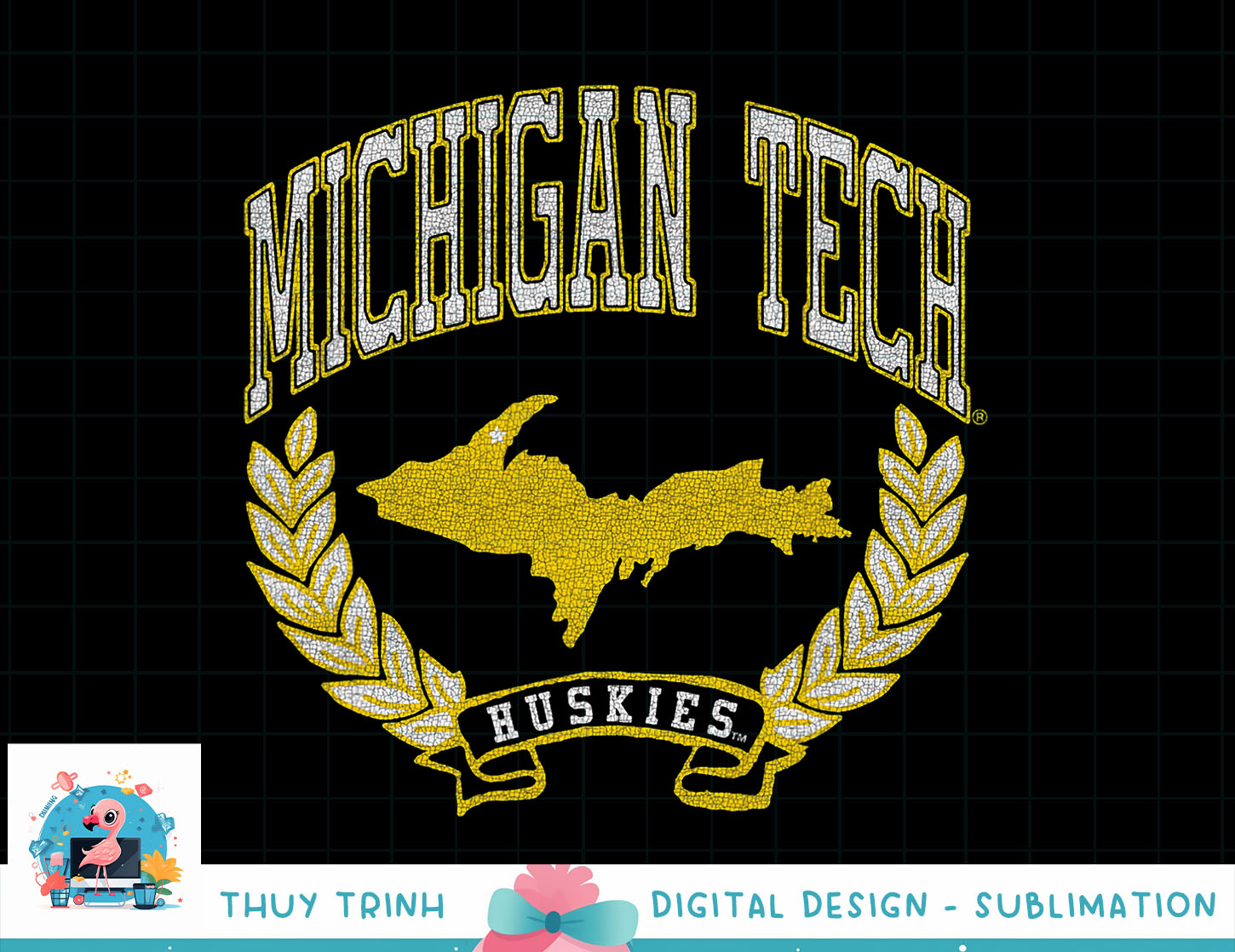 Michigan Tech Huskies Victory Vintage Logo png | Inspire Uplift