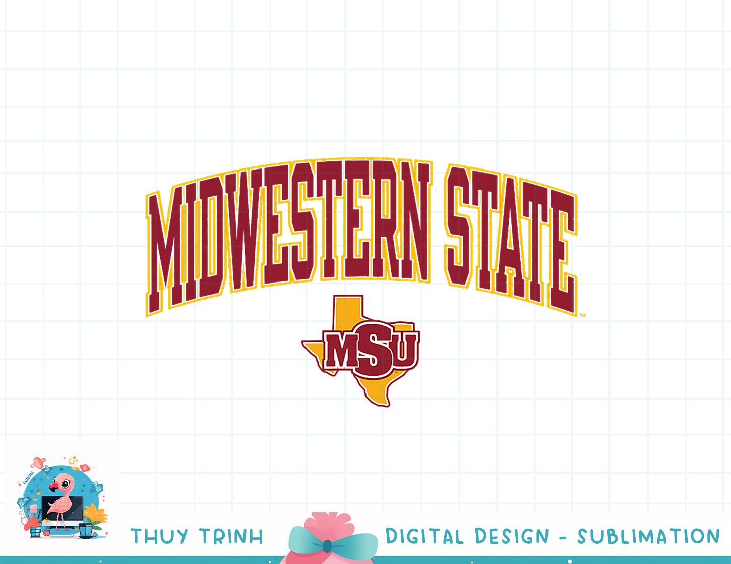 Midwestern State Mustangs Arch Over Officially Licensed png - Inspire ...