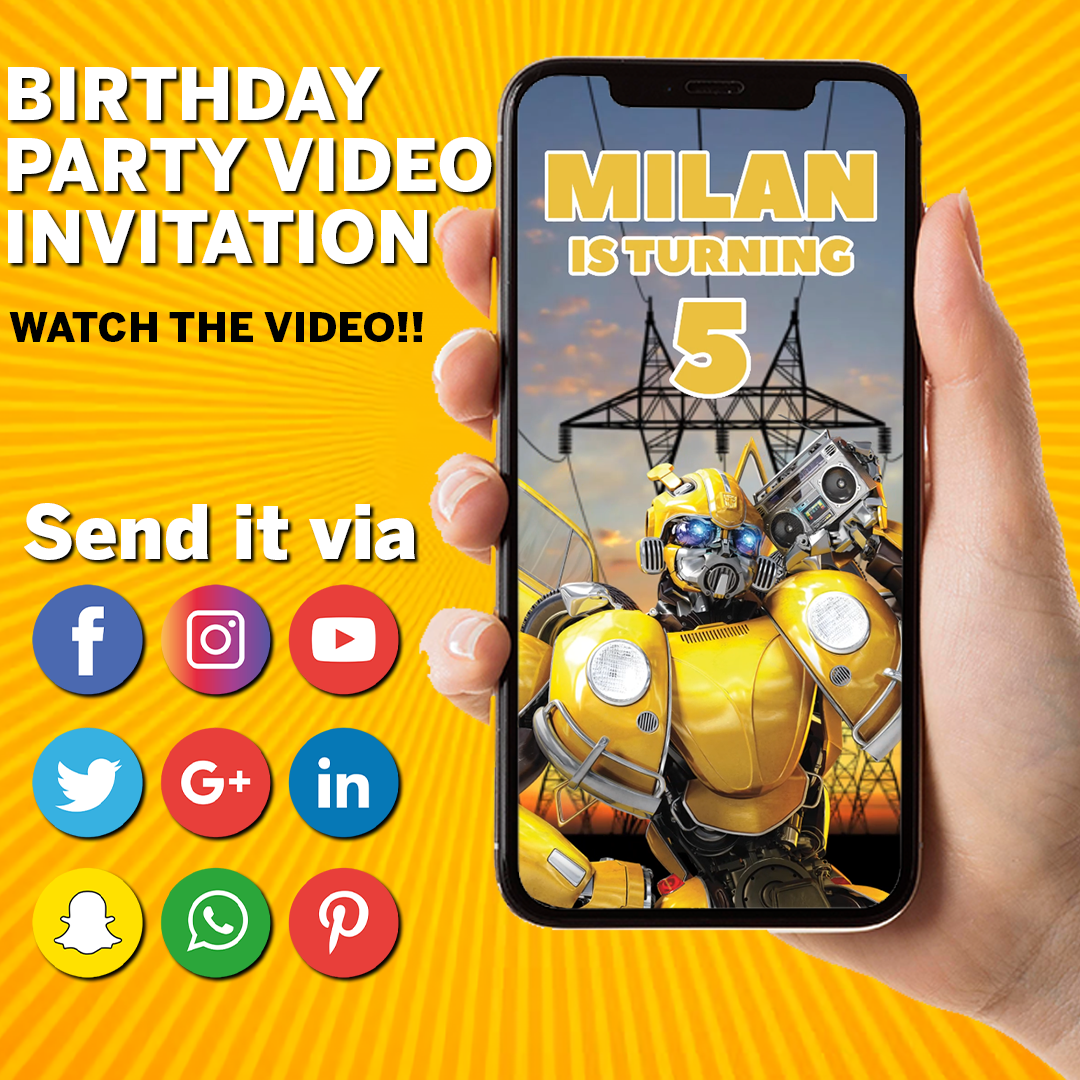 Transformers Invitation For Boy, Robots Party Ideas, Transfo | Inspire ...