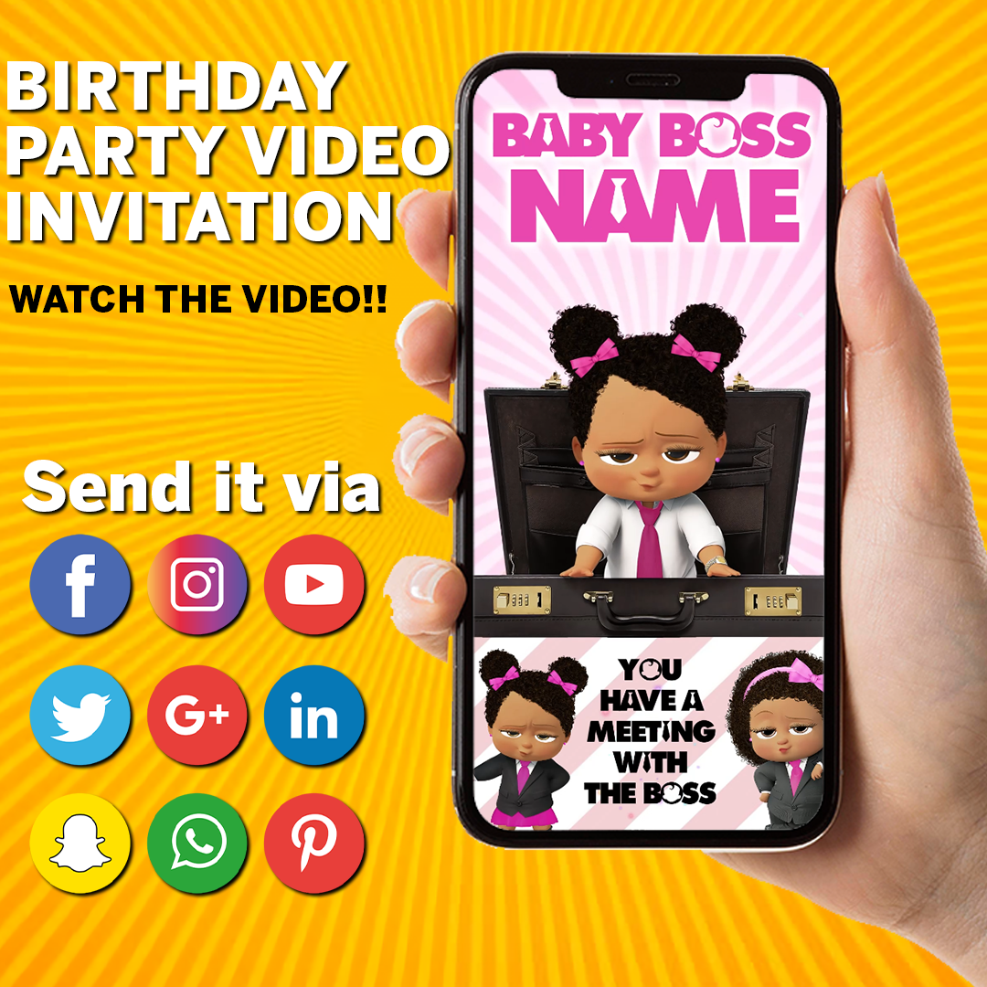 Boss Baby Video Invitation, Personalized Animated Invitation | Inspire Uplift