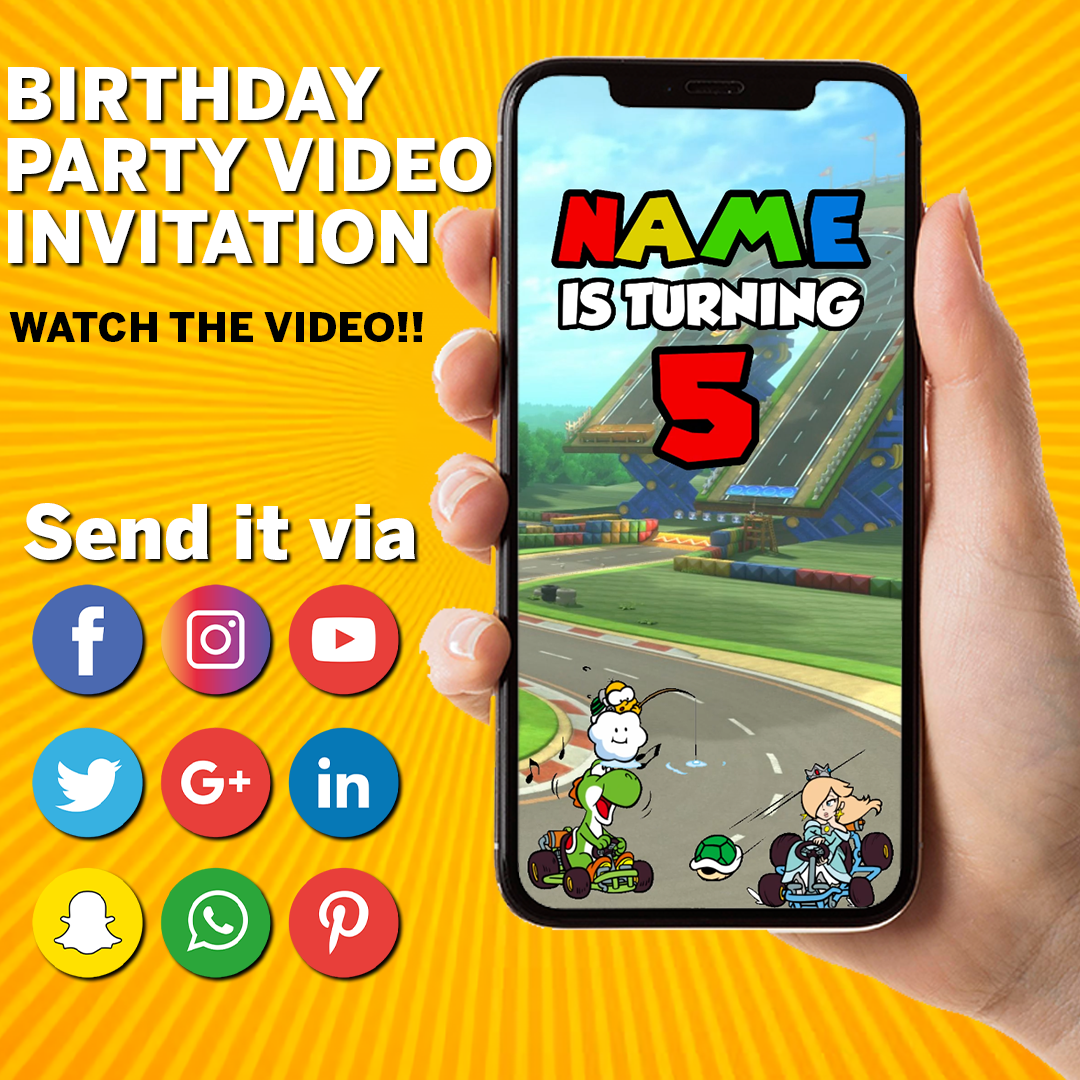 Super Mario Animated Invitation, Super Mario Invitation, Sup | Inspire ...