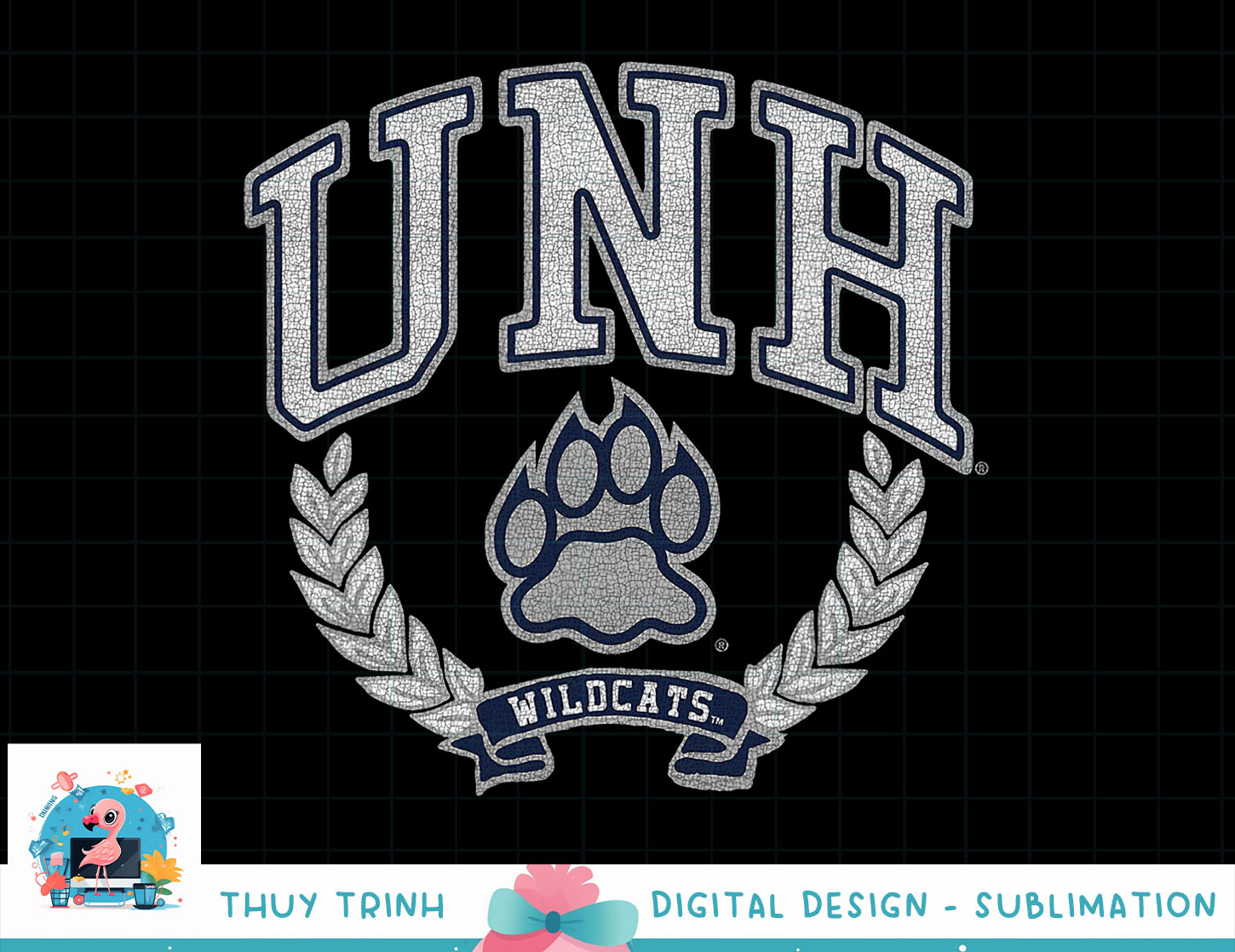 New Hampshire Wildcats Victory Vintage Navy png | Inspire Uplift