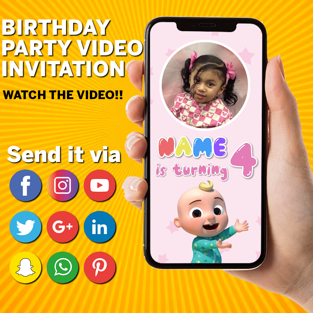 Animated Video Birthday Invitation | Animated Video Invitati | Inspire ...