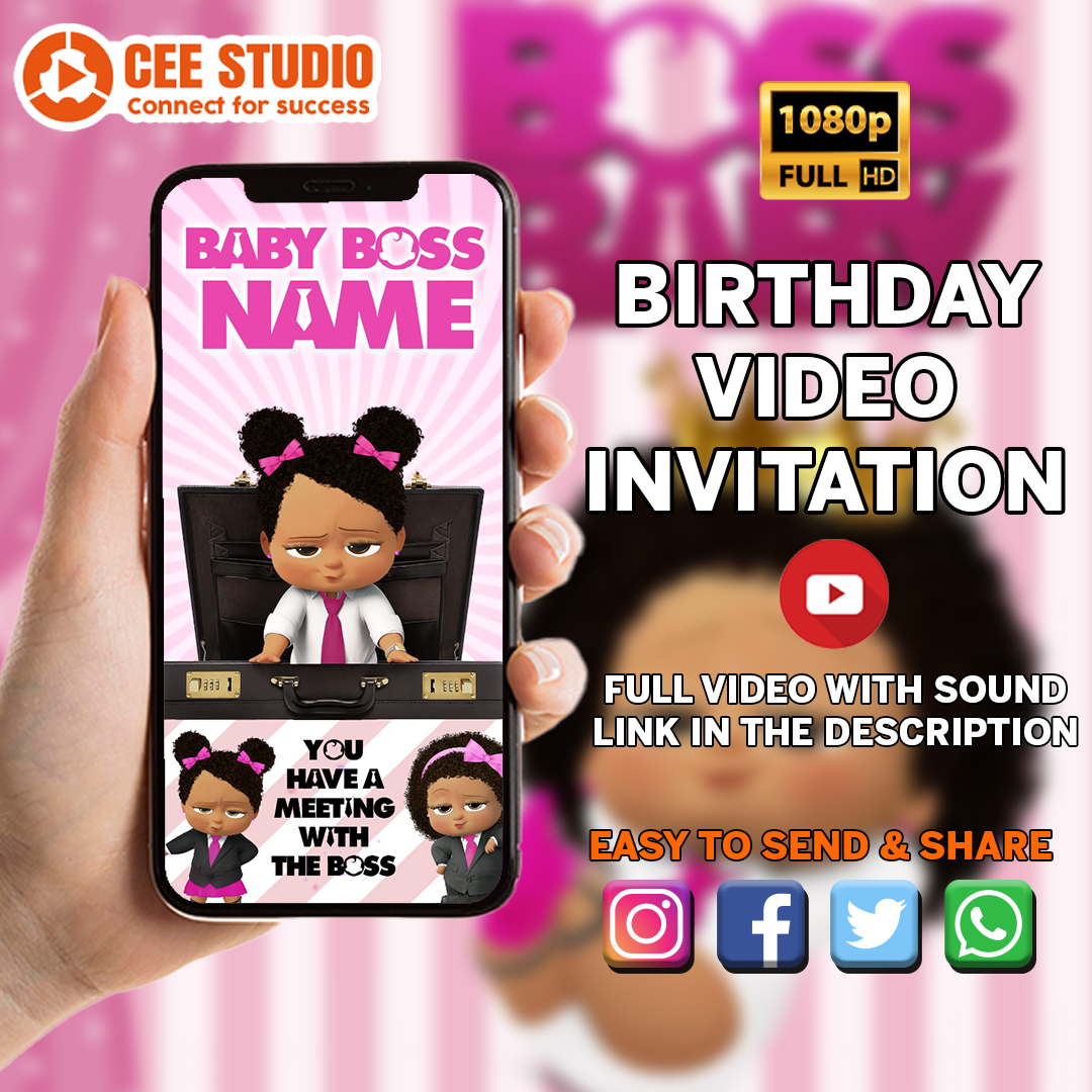 Boss Baby Video Invitation, Personalized Animated Invitation - Inspire ...