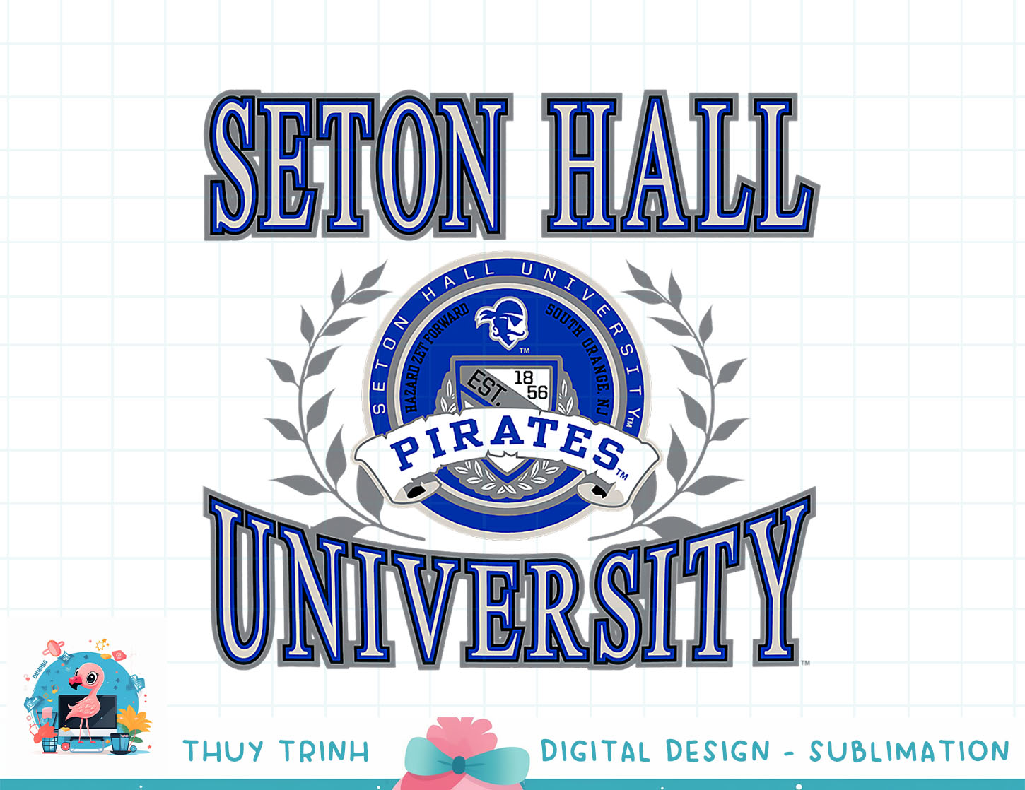 Seton Hall Pirates Laurels Officially Licensed png - Inspire Uplift