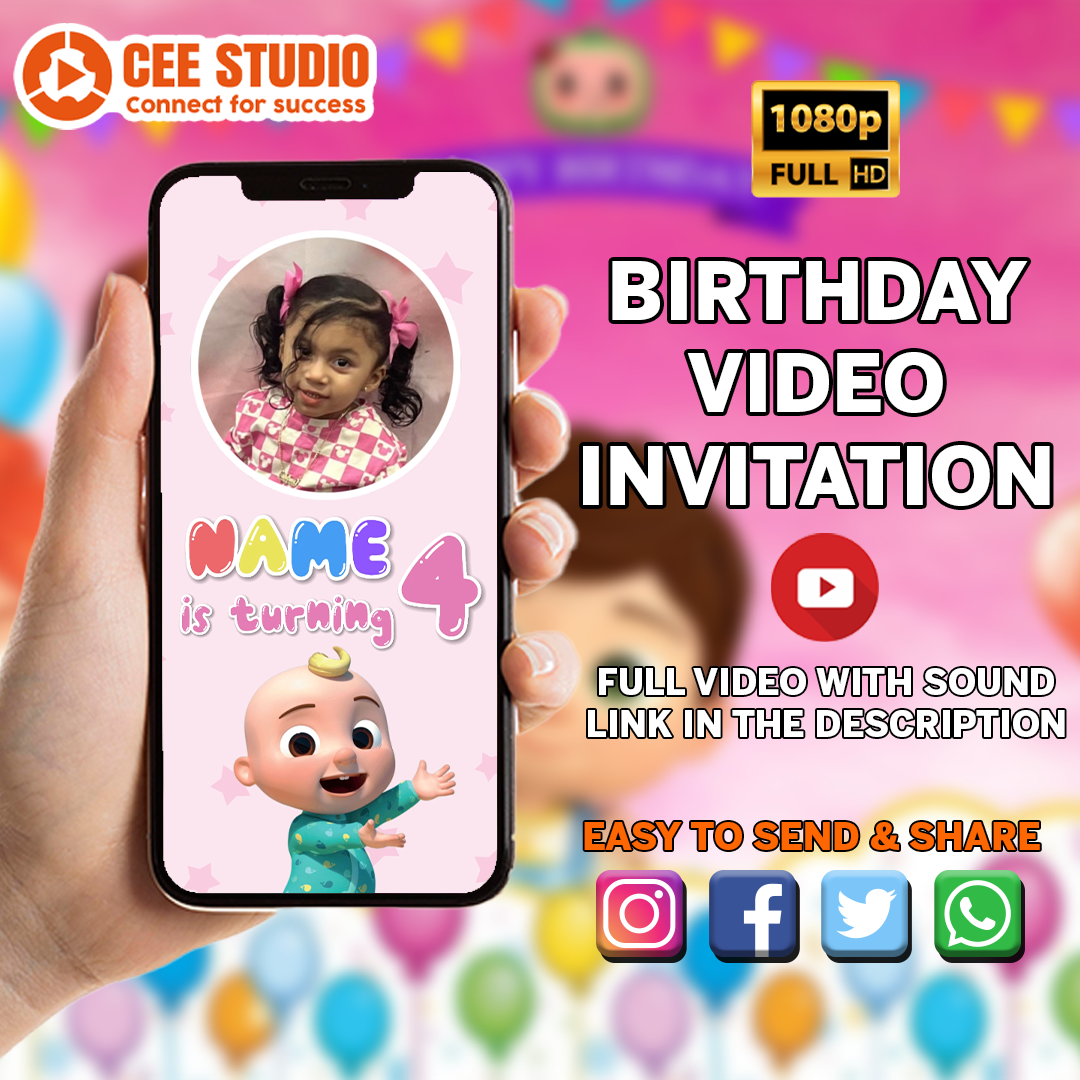 Animated Video Birthday Invitation | Animated Video Invitati | Inspire ...