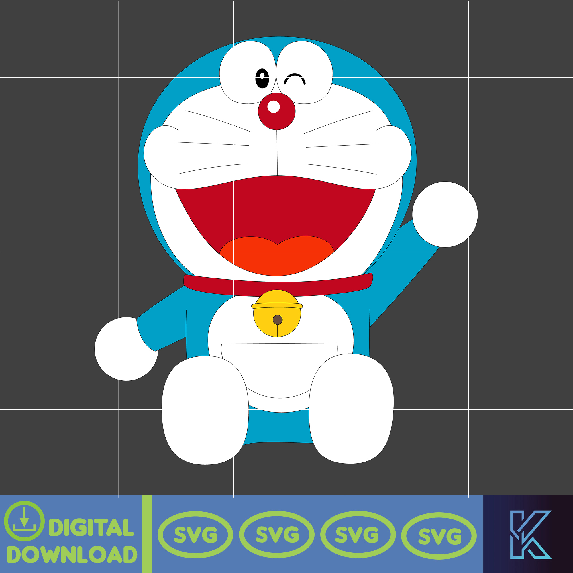 Doraemon SVG, Cricut, Cut files, Digital Vector File, Comes | Inspire ...