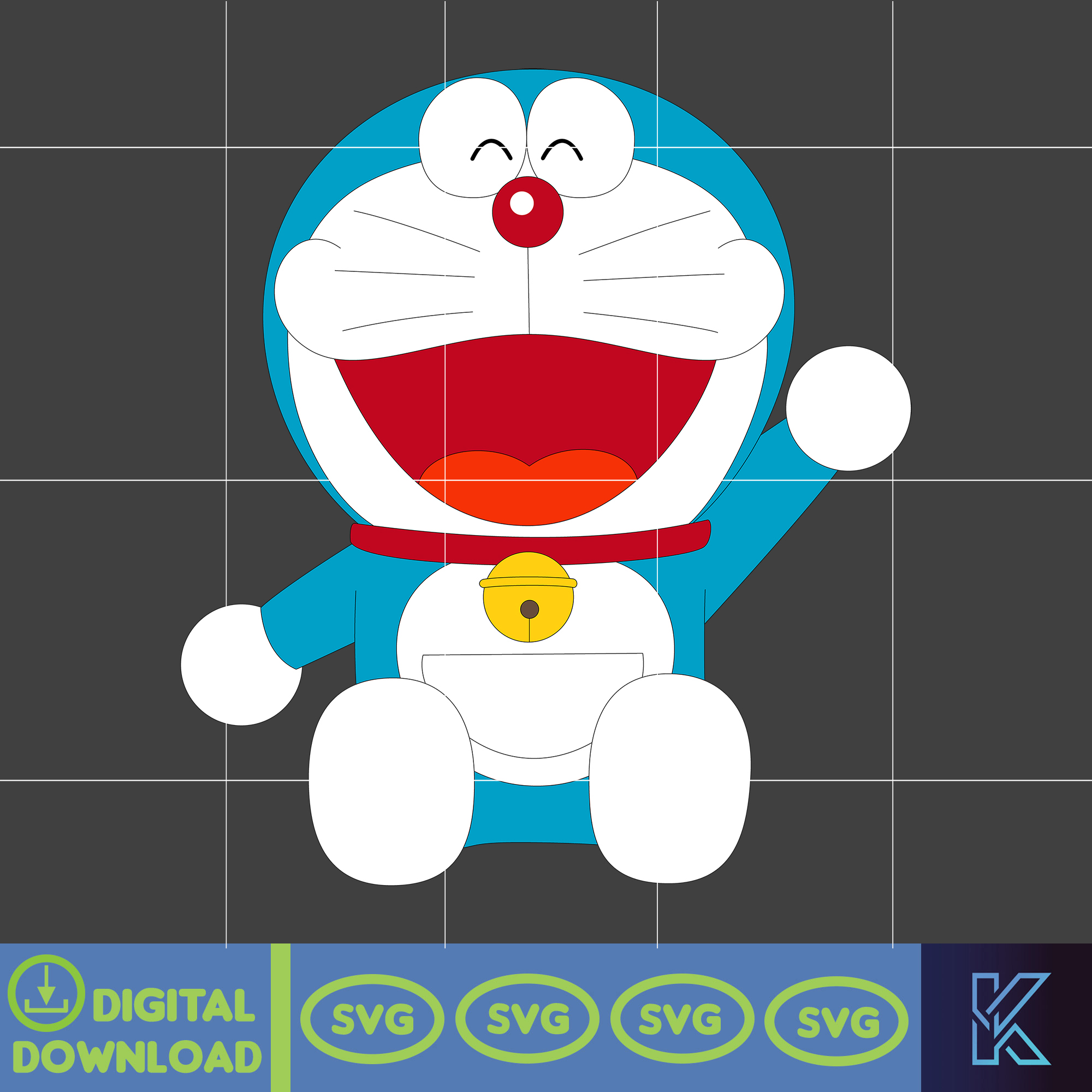 Doraemon SVG, Cricut, Cut files, Digital Vector File, Comes - Inspire ...