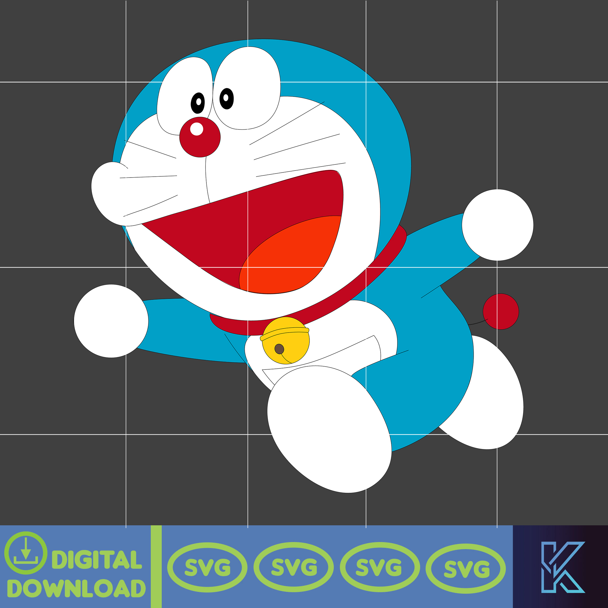 Doraemon SVG, Cricut, Cut files, Digital Vector File, Comes | Inspire ...