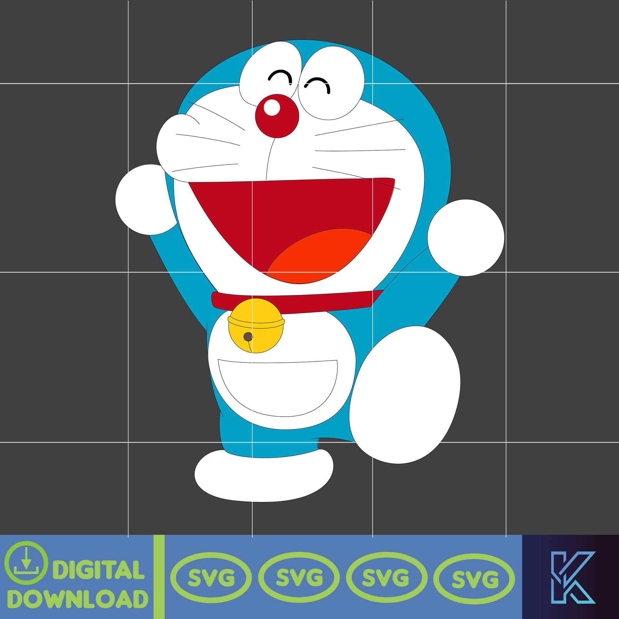 Doraemon SVG, Cricut, Cut files, Digital Vector File, Comes - Inspire ...