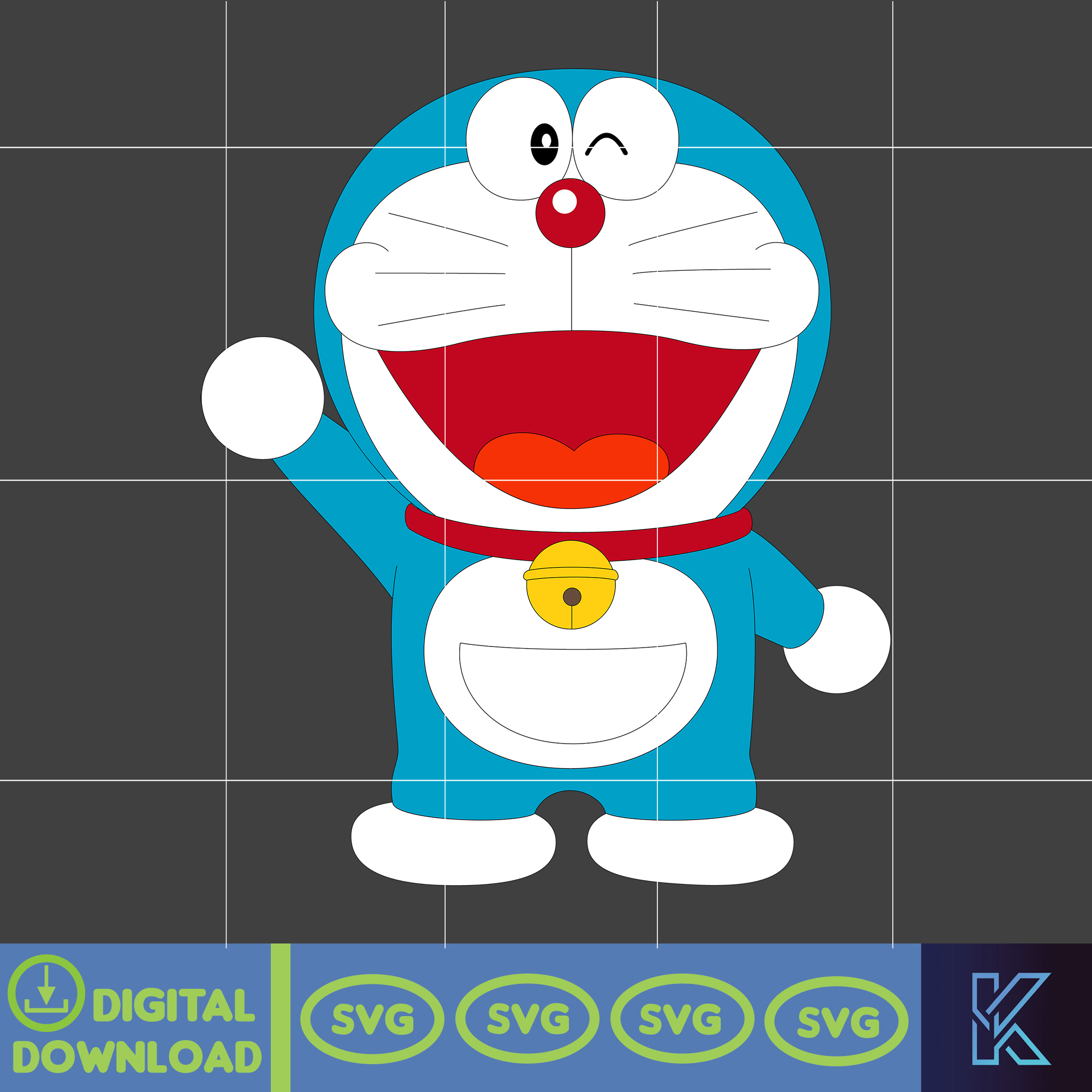 Doraemon SVG, Cricut, Cut files, Digital Vector File, Comes | Inspire ...