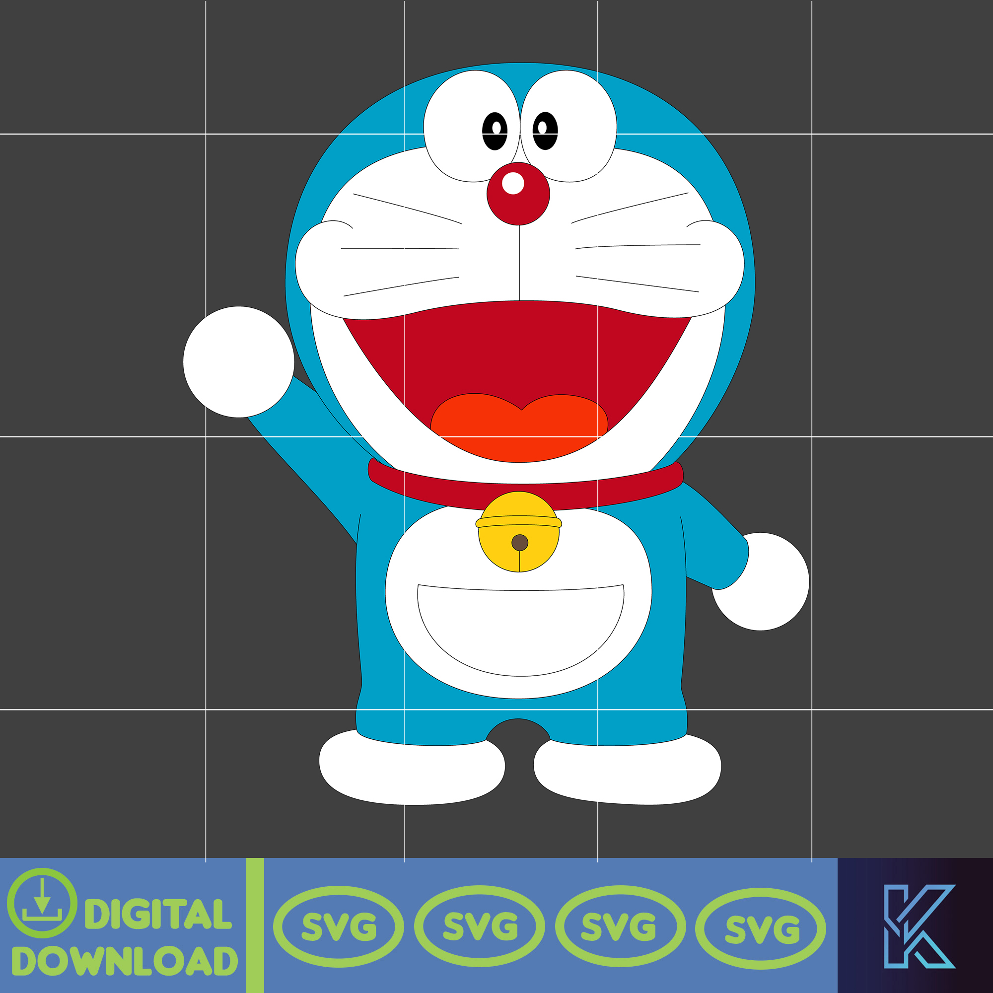 Doraemon SVG, Cricut, Cut files, Digital Vector File, Comes - Inspire ...