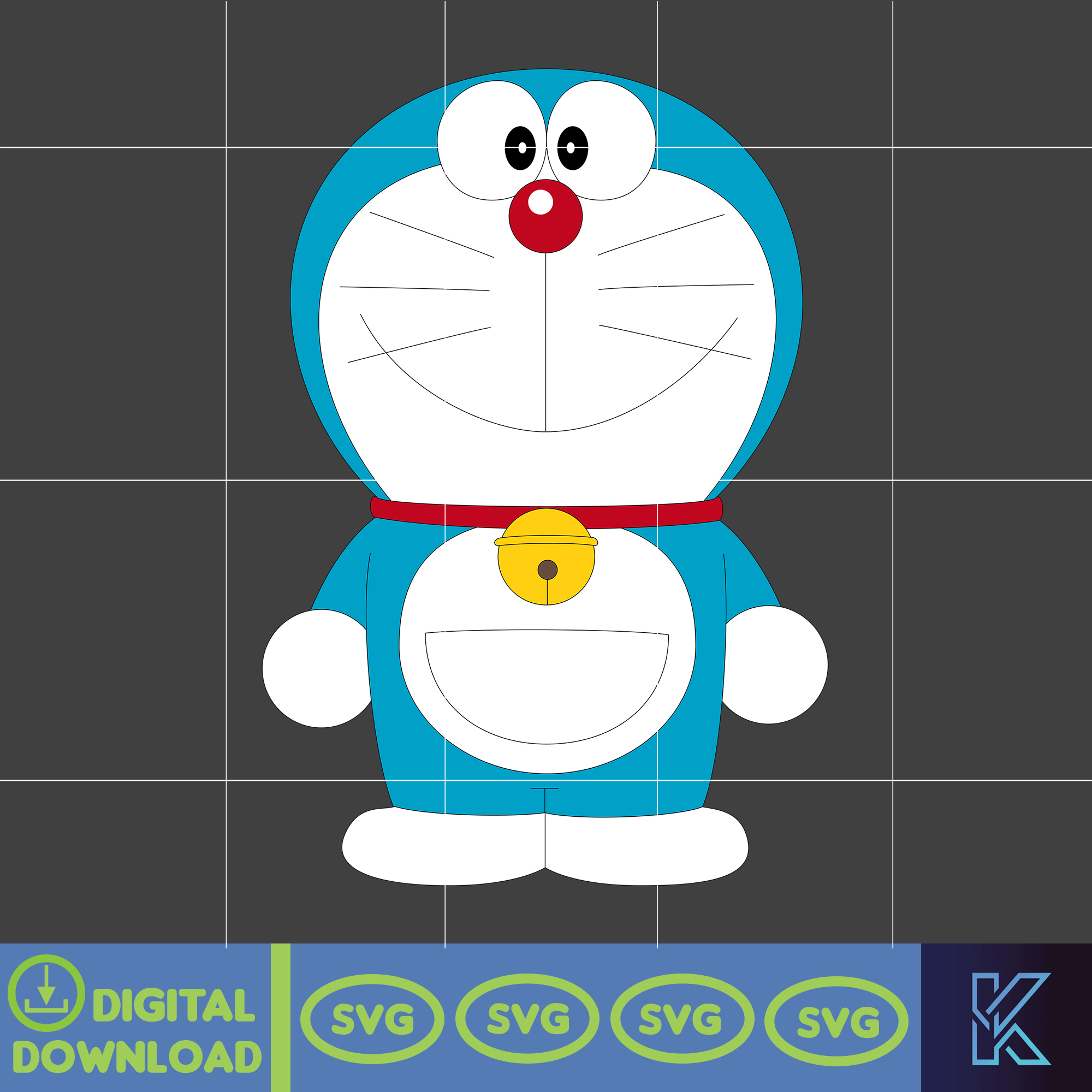 Doraemon SVG, Cricut, Cut files, Digital Vector File, Comes - Inspire ...