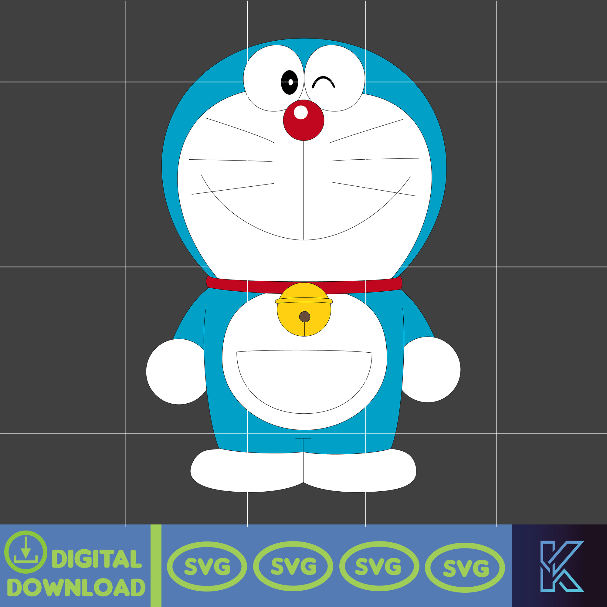 Doraemon SVG, Cricut, Cut files, Digital Vector File, Comes - Inspire ...