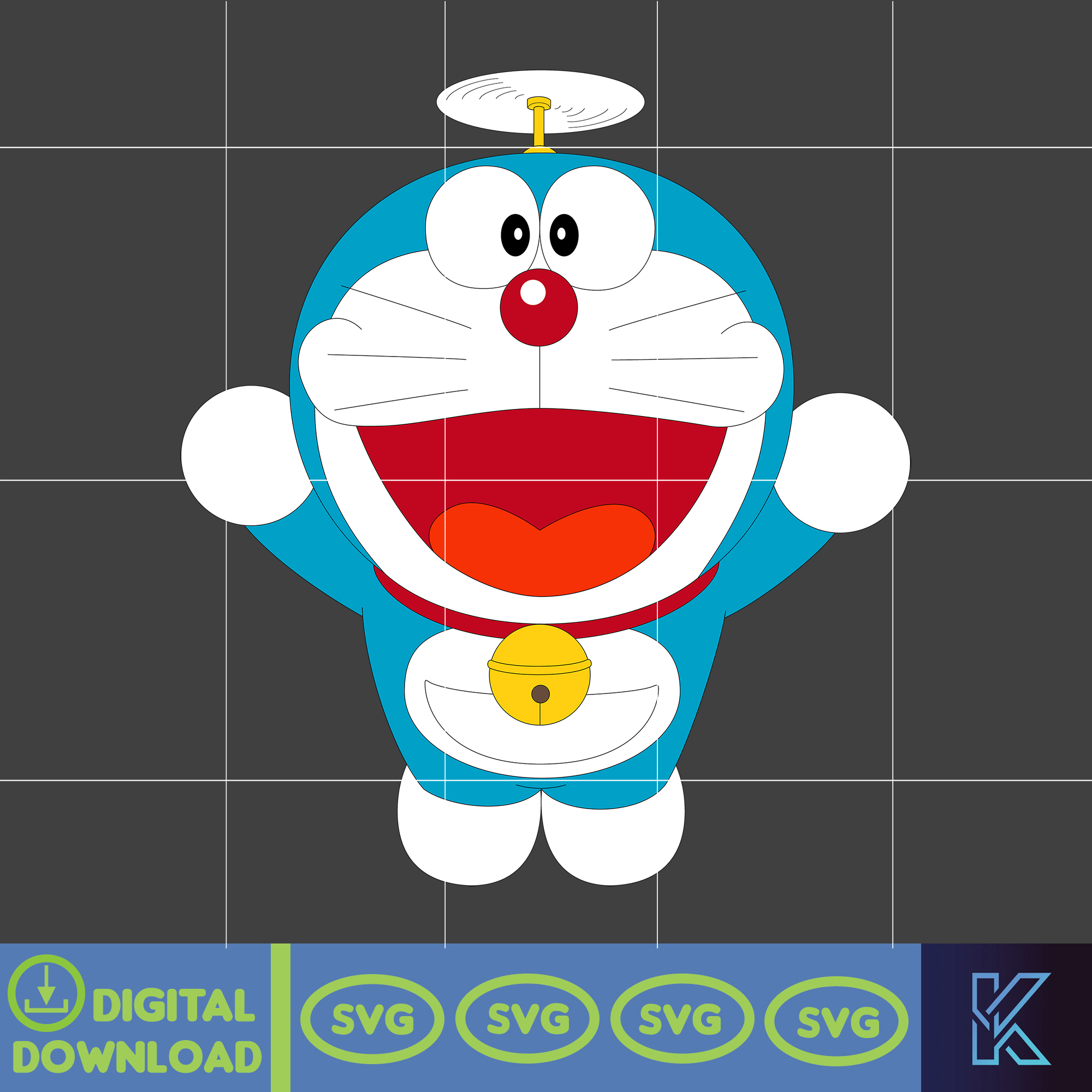 Doraemon SVG, Cricut, Cut files, Digital Vector File, Comes - Inspire ...
