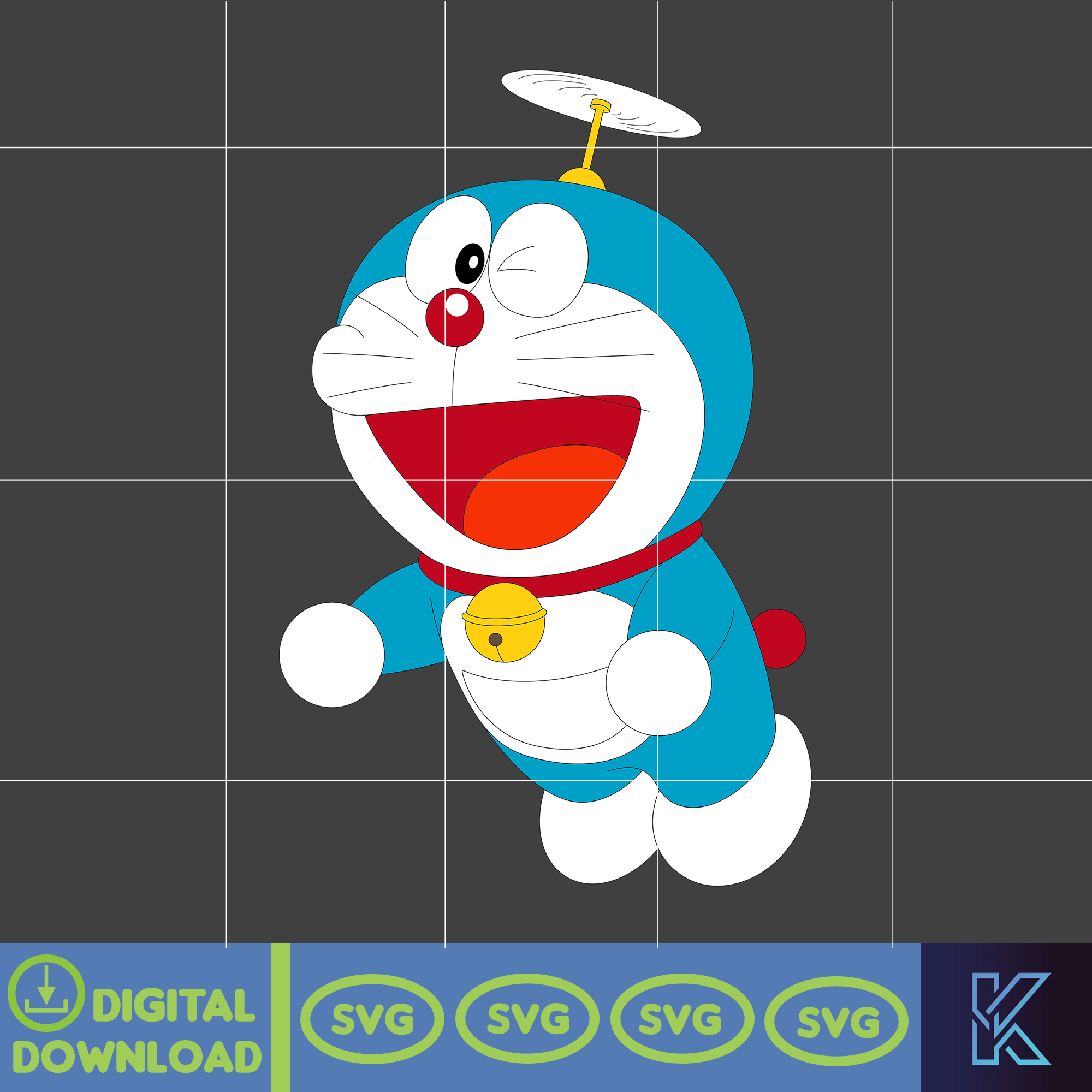 Doraemon SVG, Cricut, Cut files, Digital Vector File, Comes | Inspire ...