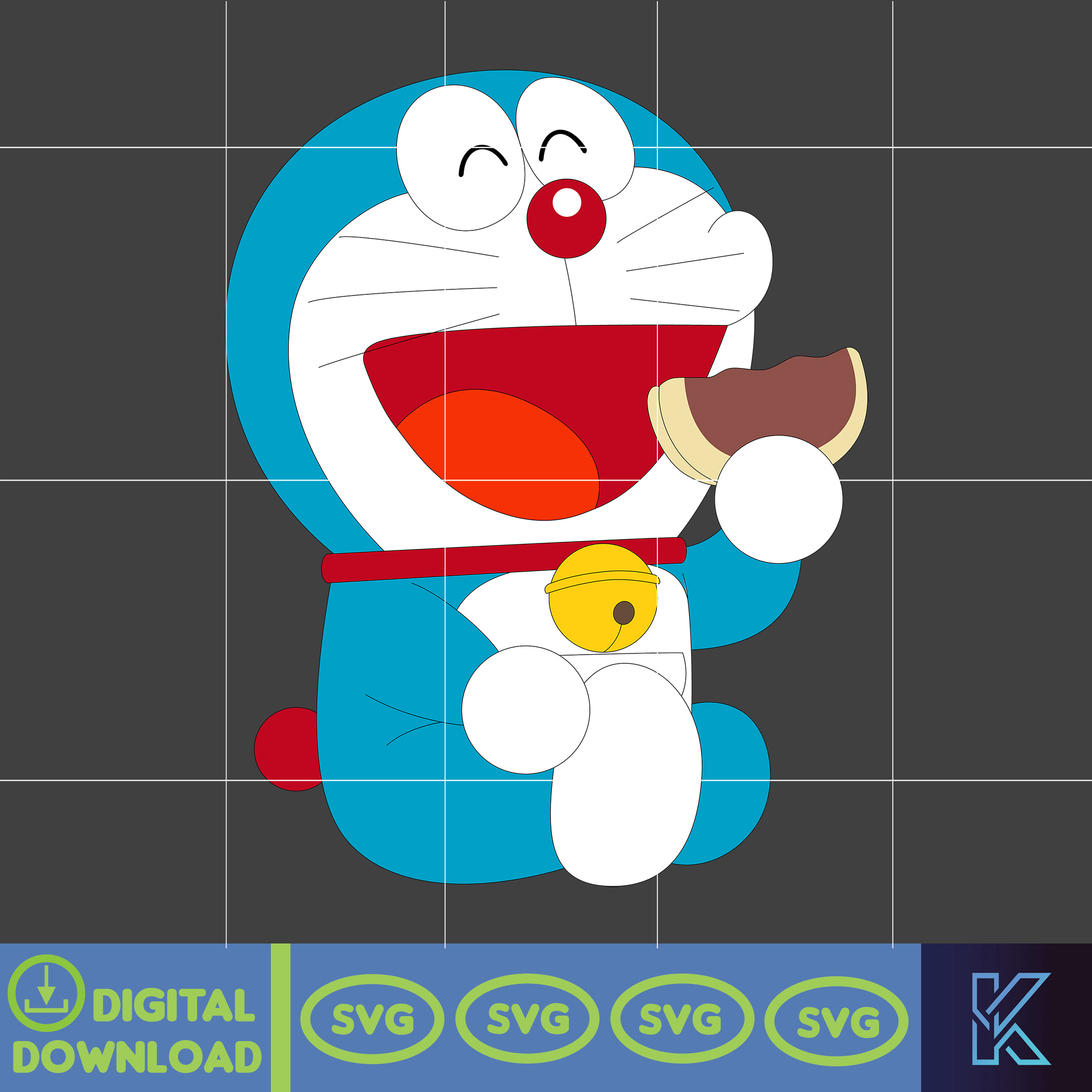 Doraemon SVG, Cricut, Cut files, Digital Vector File, Comes - Inspire ...