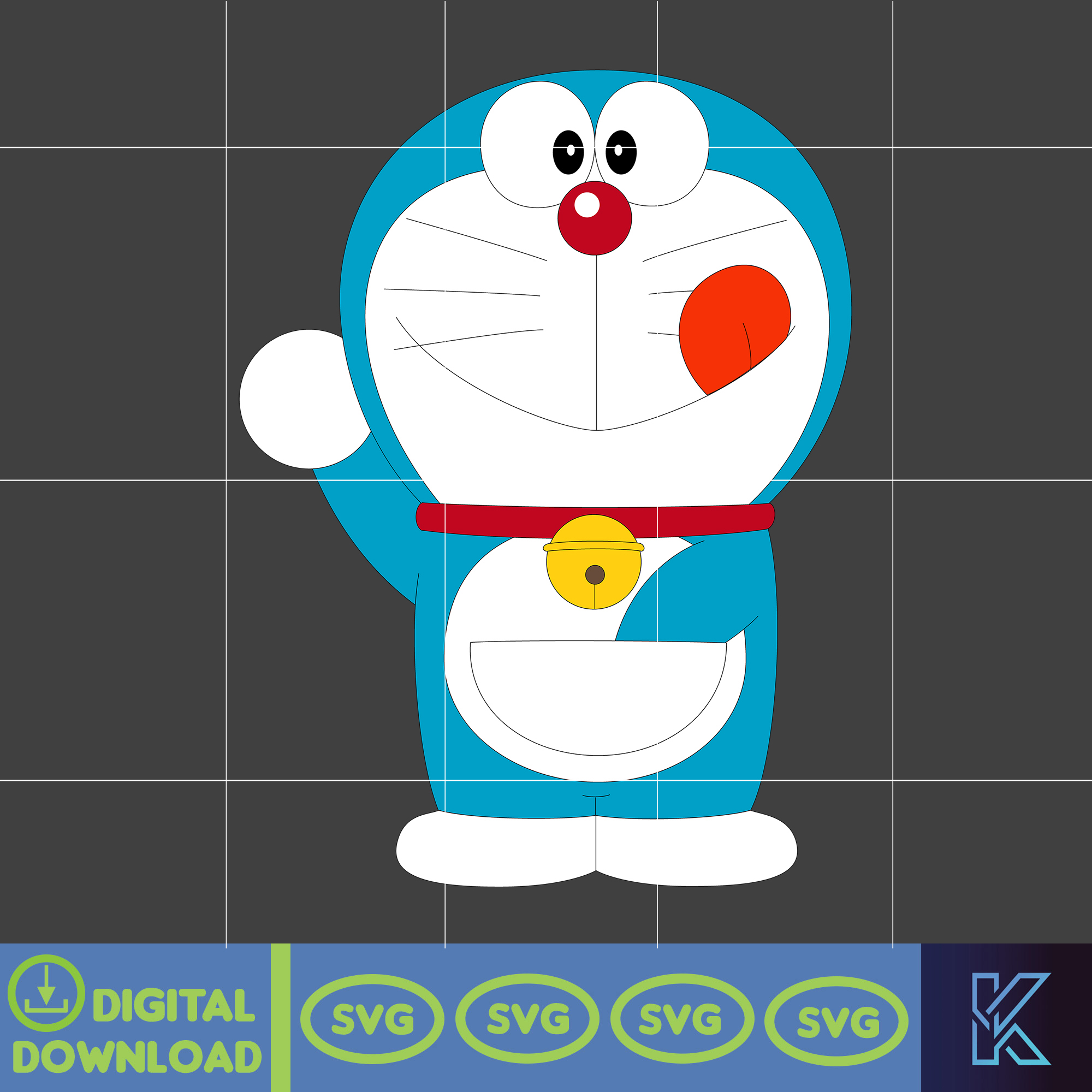 Doraemon SVG, Cricut, Cut files, Digital Vector File, Comes | Inspire ...