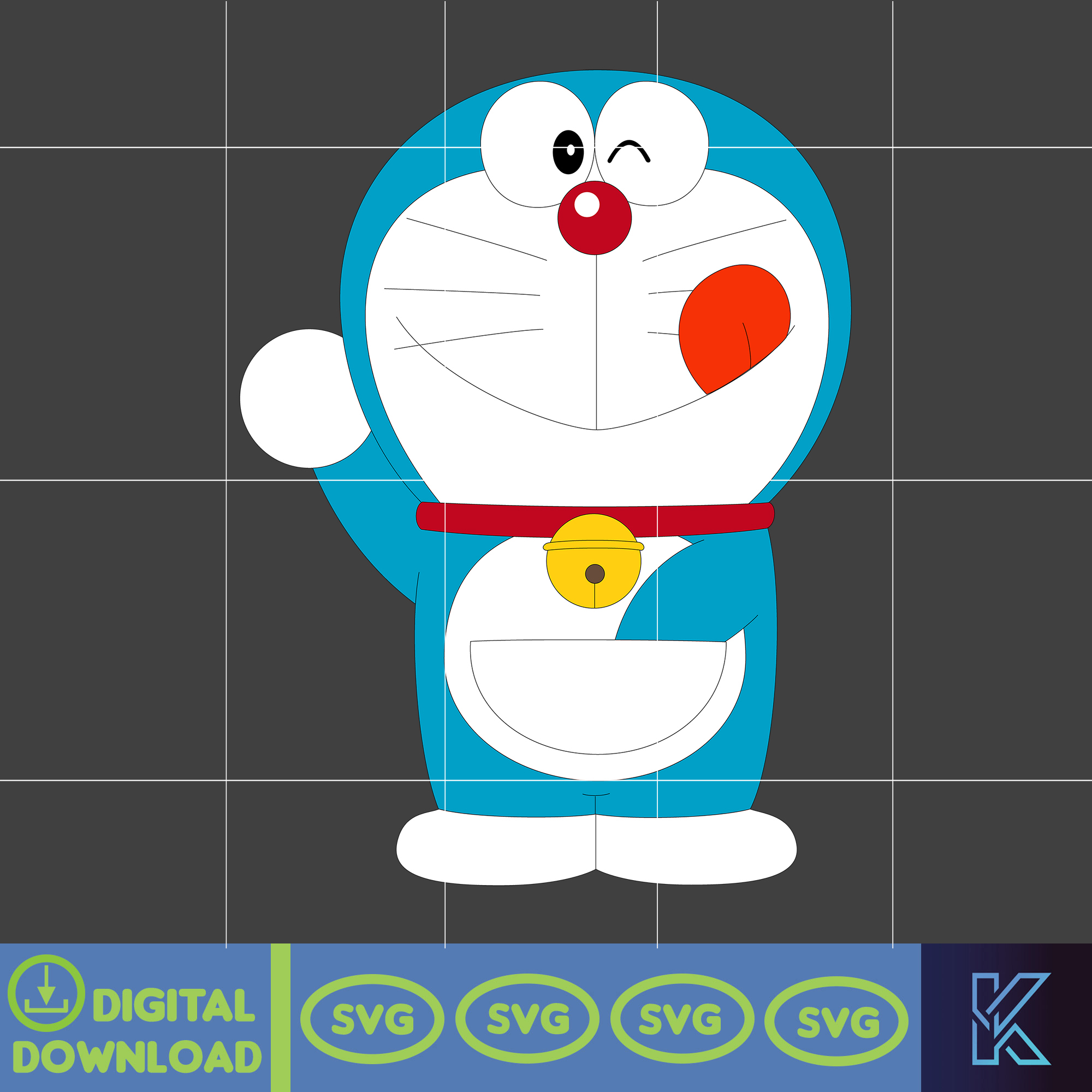 Doraemon SVG, Cricut, Cut files, Digital Vector File, Comes - Inspire ...