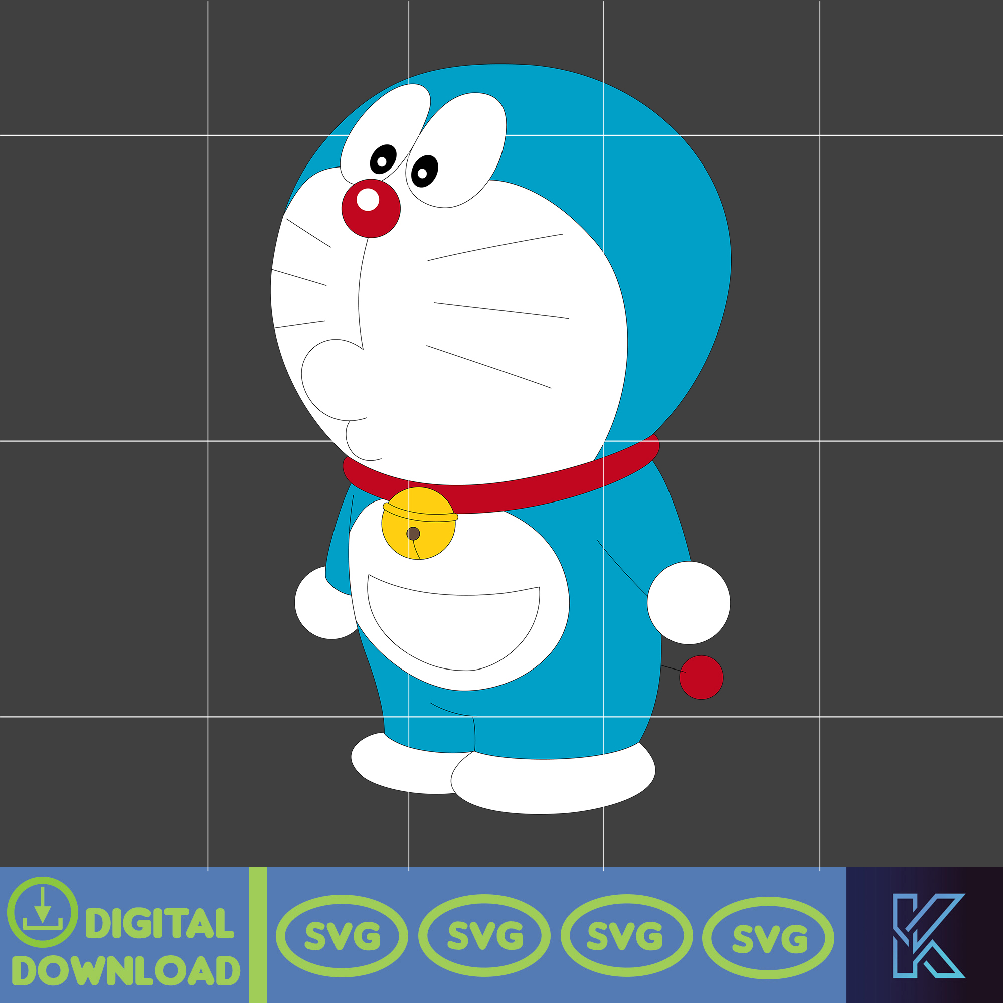 Doraemon Svg Cricut Cut Files Digital Vector File Comes Inspire Uplift 