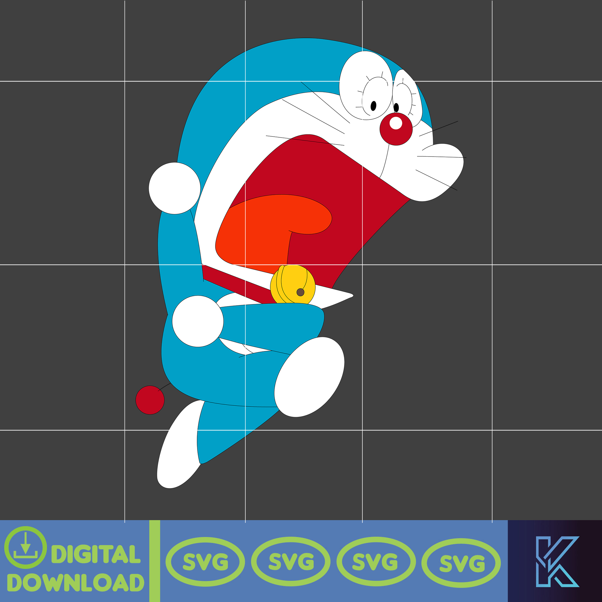 Doraemon SVG, Cricut, Cut files, Digital Vector File, Comes | Inspire ...