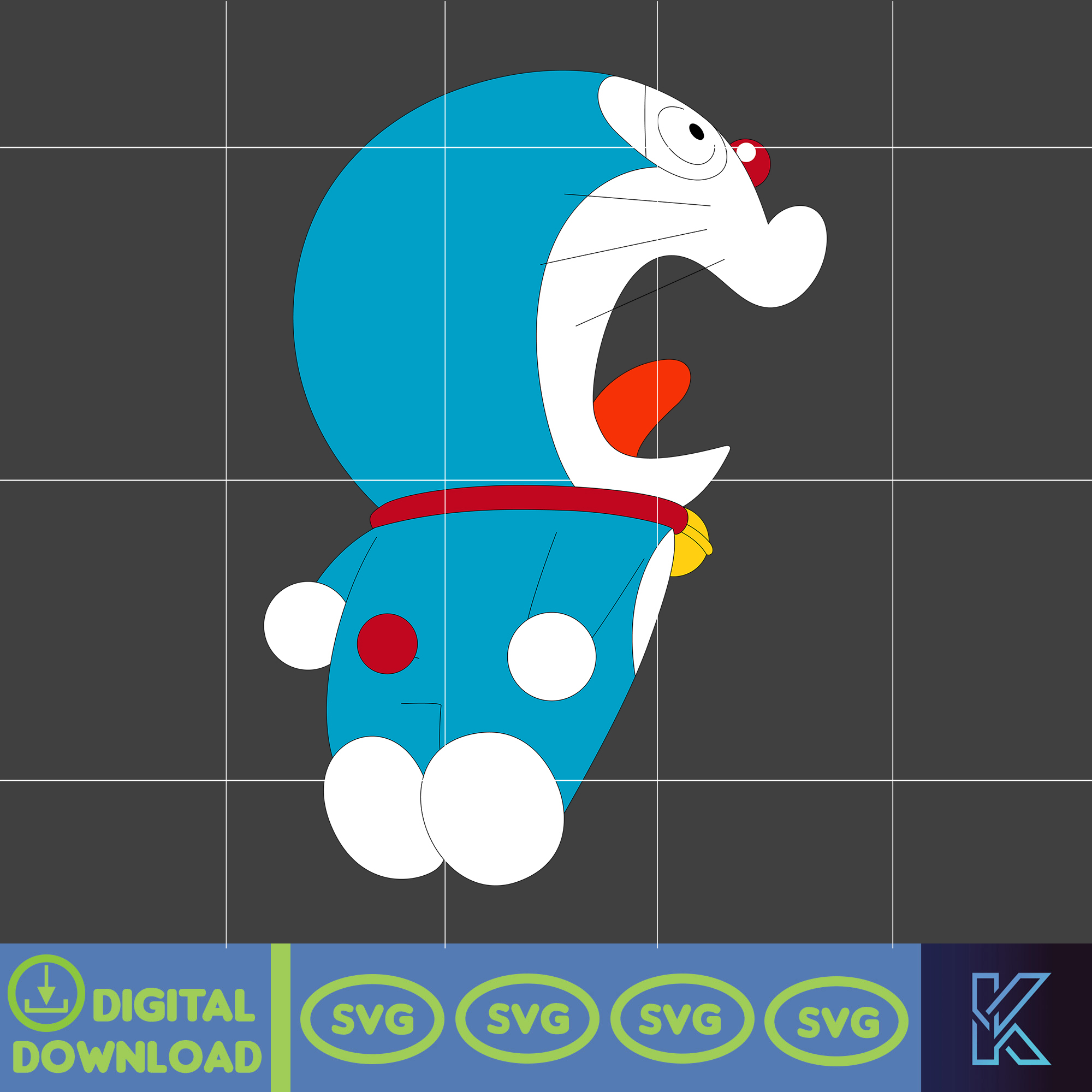 Doraemon SVG, Cricut, Cut files, Digital Vector File, Comes | Inspire ...