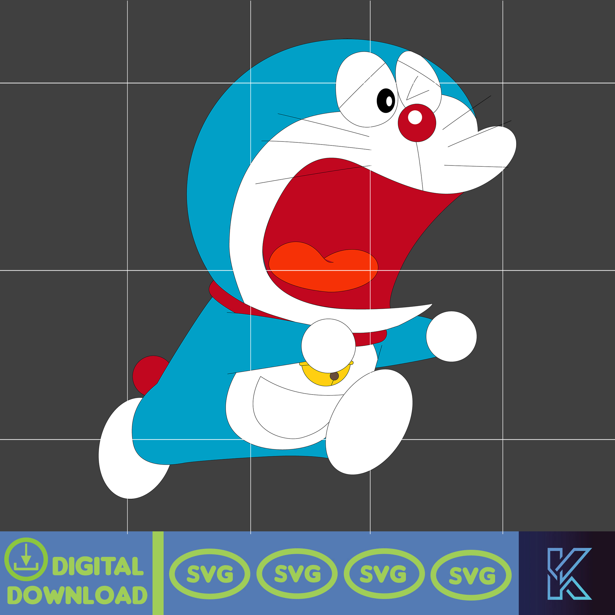 Doraemon SVG, Cricut, Cut files, Digital Vector File, Comes - Inspire ...