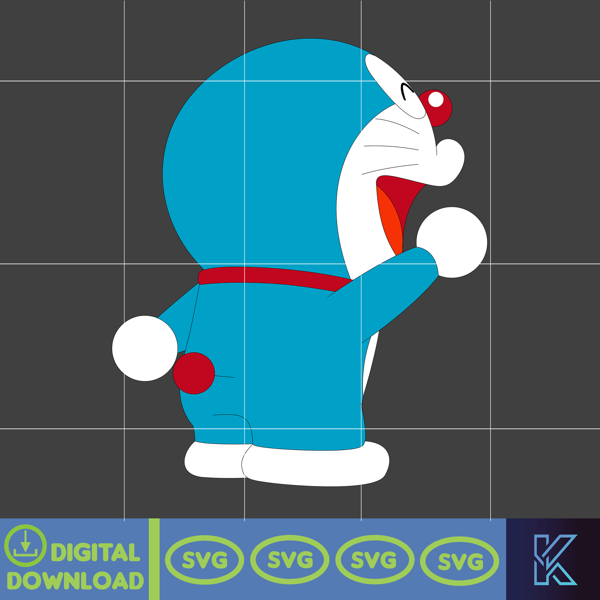Doraemon SVG, Cricut, Cut files, Digital Vector File, Comes - Inspire ...