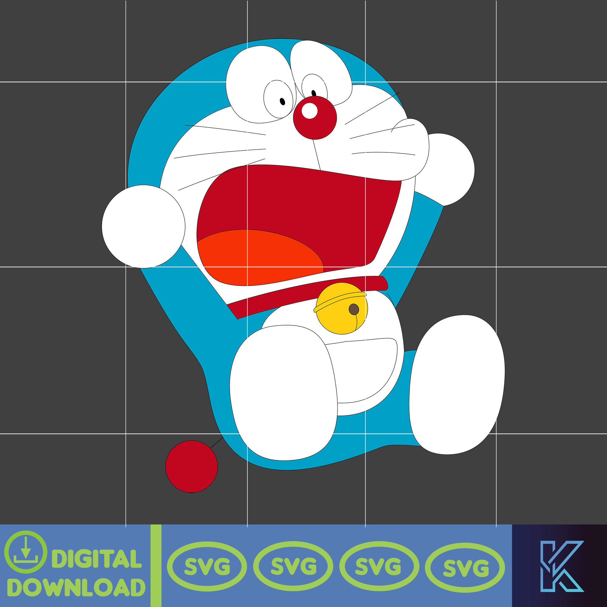 Doraemon SVG, Cricut, Cut files, Digital Vector File, Comes - Inspire ...