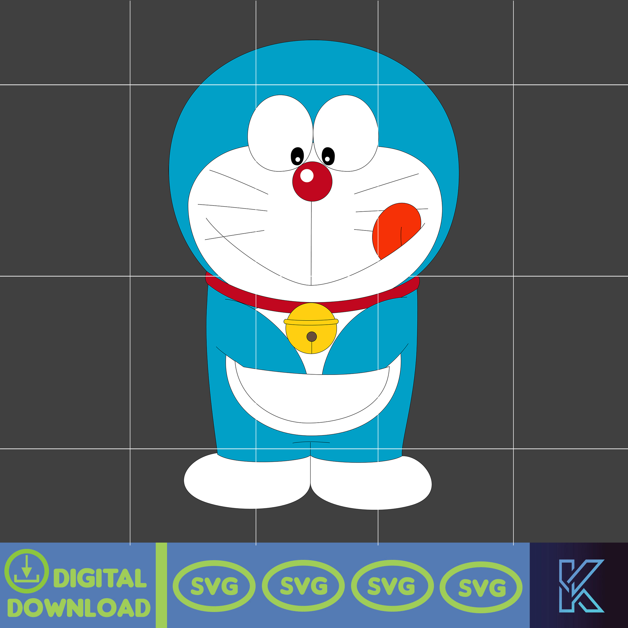 Doraemon SVG, Cricut, Cut files, Digital Vector File, Comes | Inspire ...