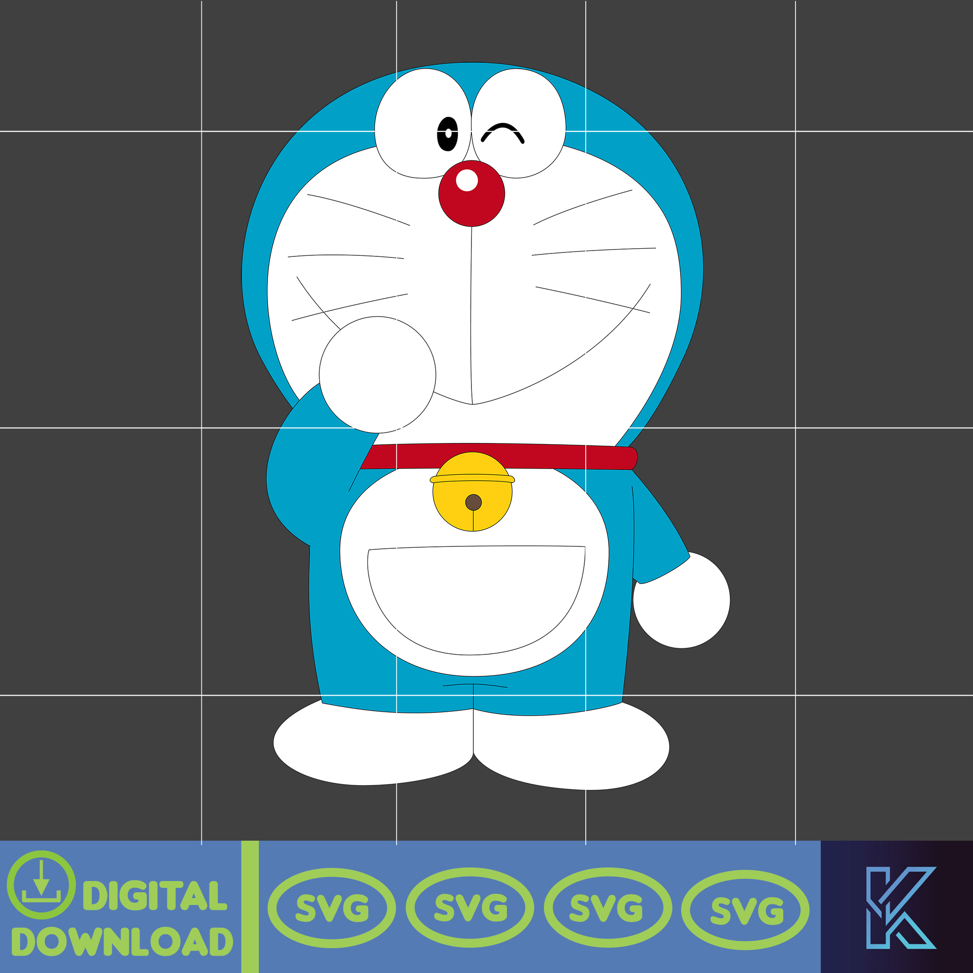 Doraemon SVG, Cricut, Cut files, Digital Vector File, Comes - Inspire ...