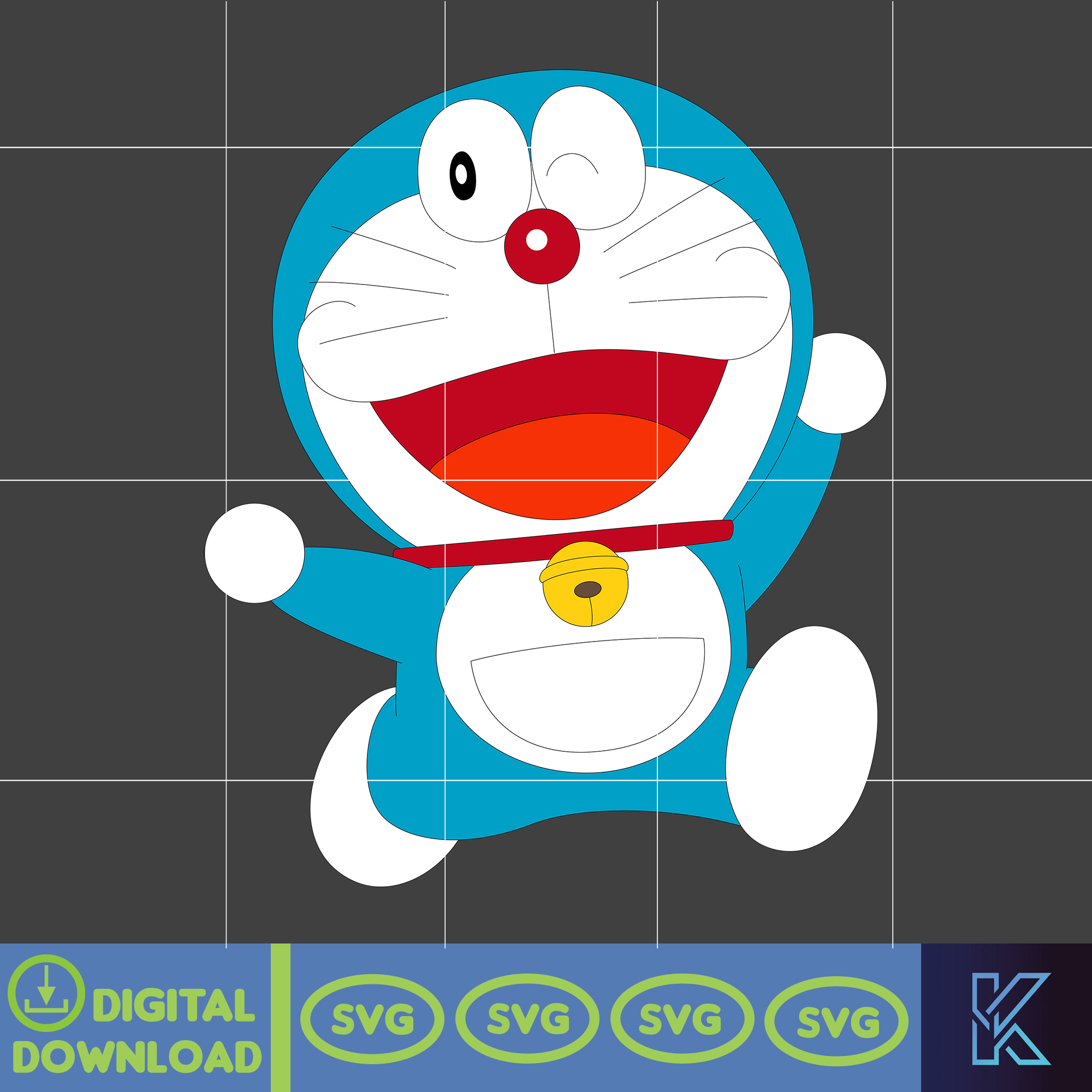 Doraemon SVG, Cricut, Cut files, Digital Vector File, Comes - Inspire ...
