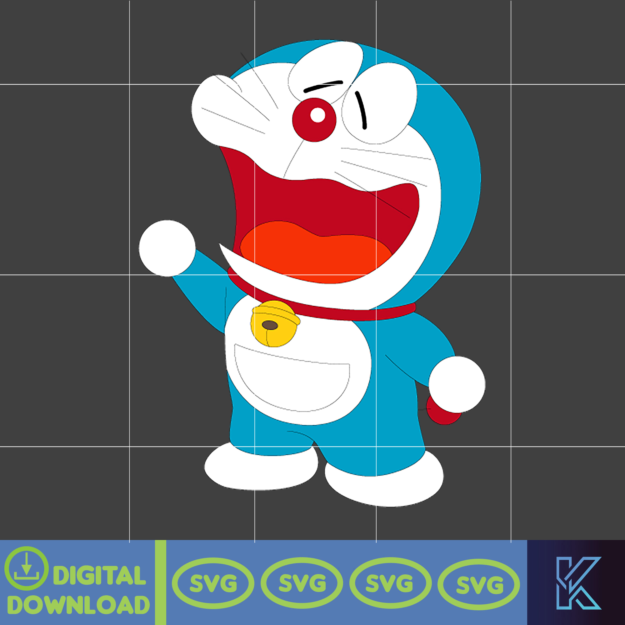 Doraemon SVG, Cricut, Cut files, Digital Vector File, Comes - Inspire ...