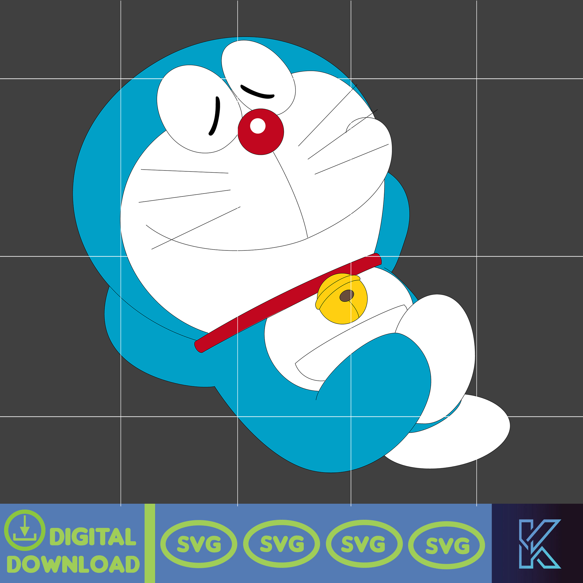 Doraemon SVG, Cricut, Cut files, Digital Vector File, Comes | Inspire ...