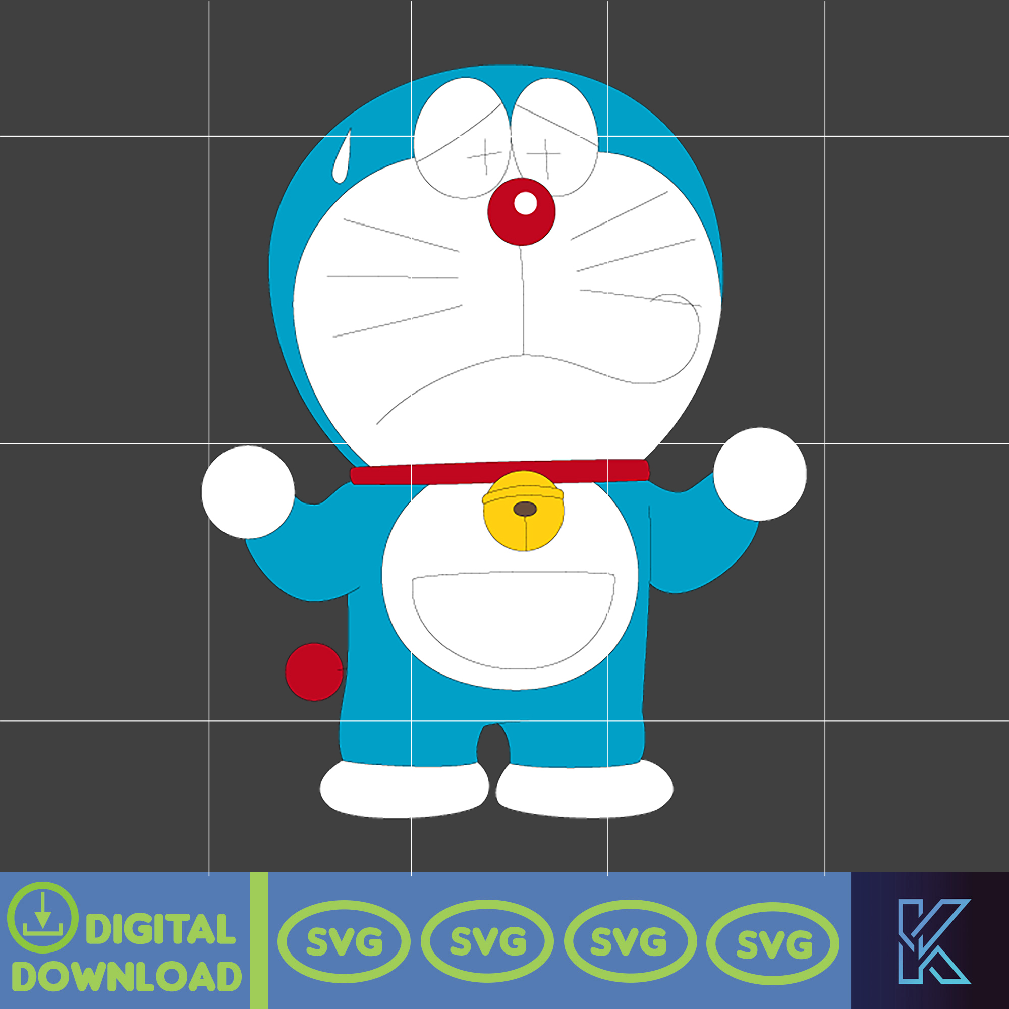 Doraemon SVG, Cricut, Cut files, Digital Vector File, Comes | Inspire ...