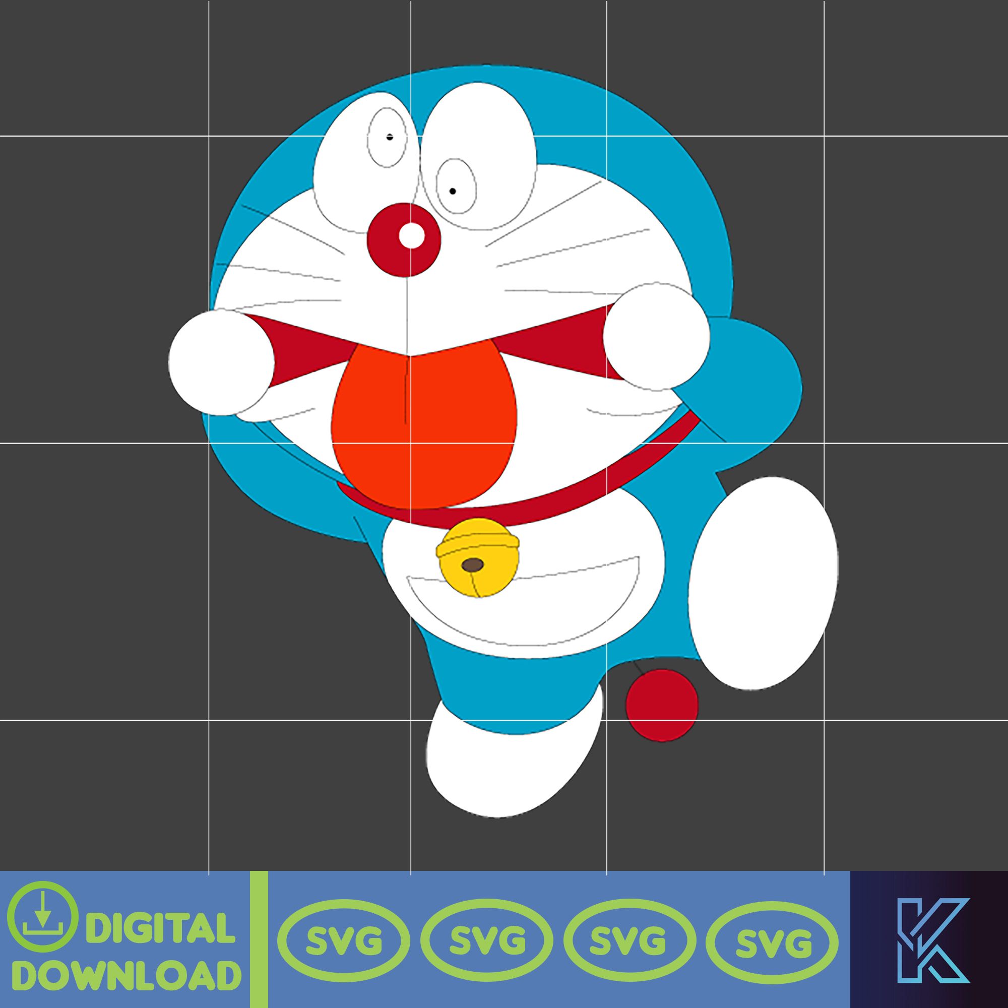 Doraemon SVG, Cricut, Cut files, Digital Vector File, Comes - Inspire ...