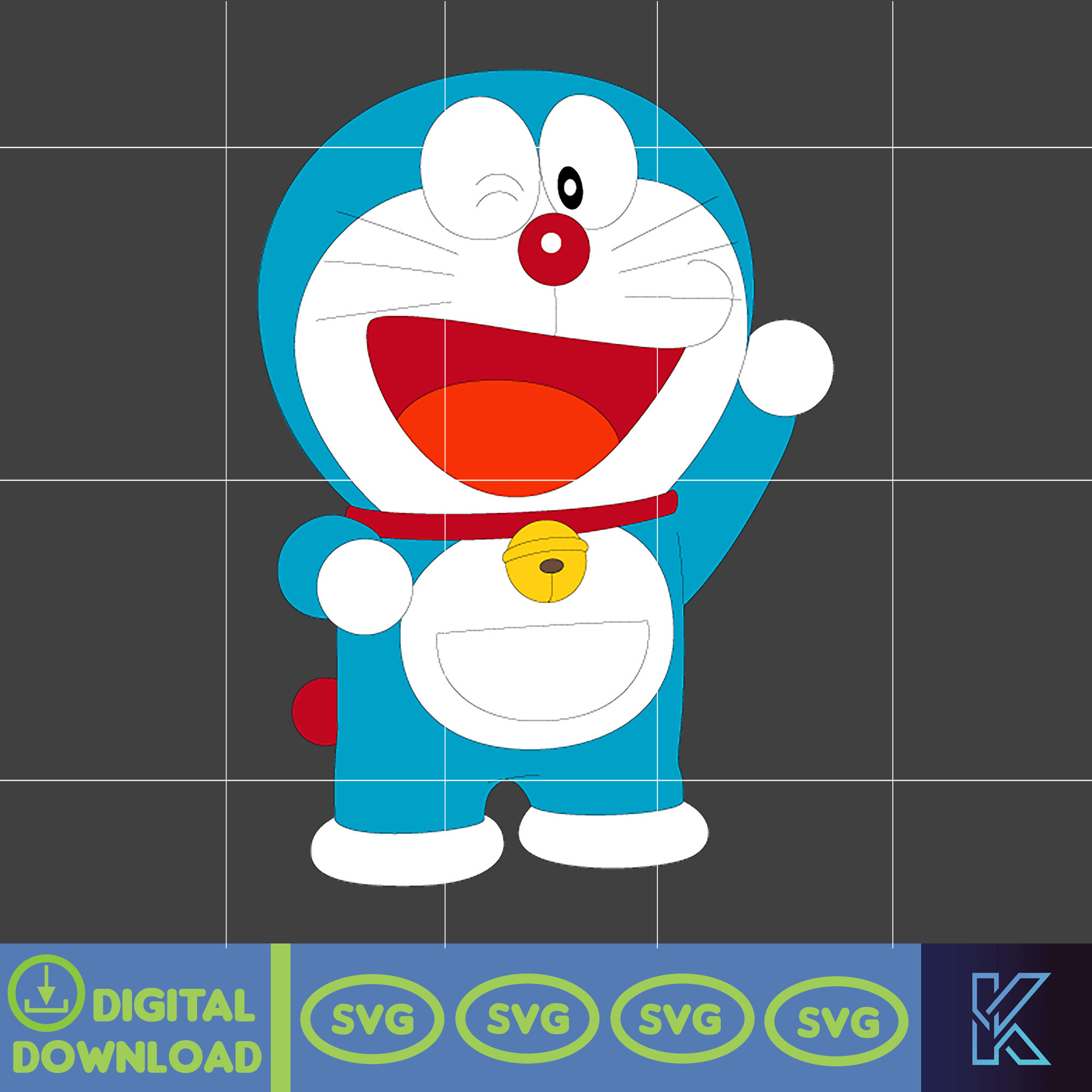 Doraemon SVG, Cricut, Cut files, Digital Vector File, Comes - Inspire ...