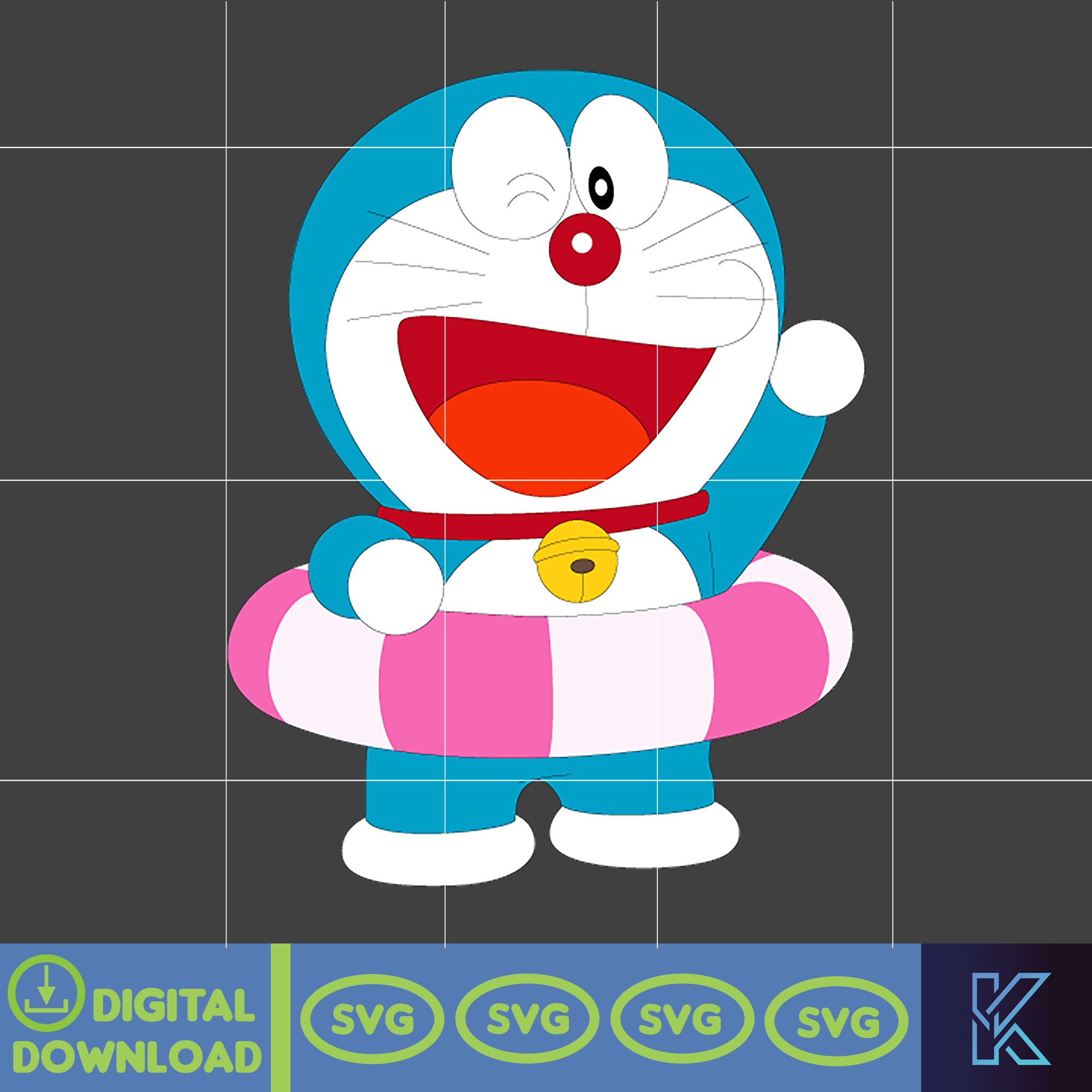Doraemon SVG, Cricut, Cut files, Digital Vector File, Comes - Inspire ...