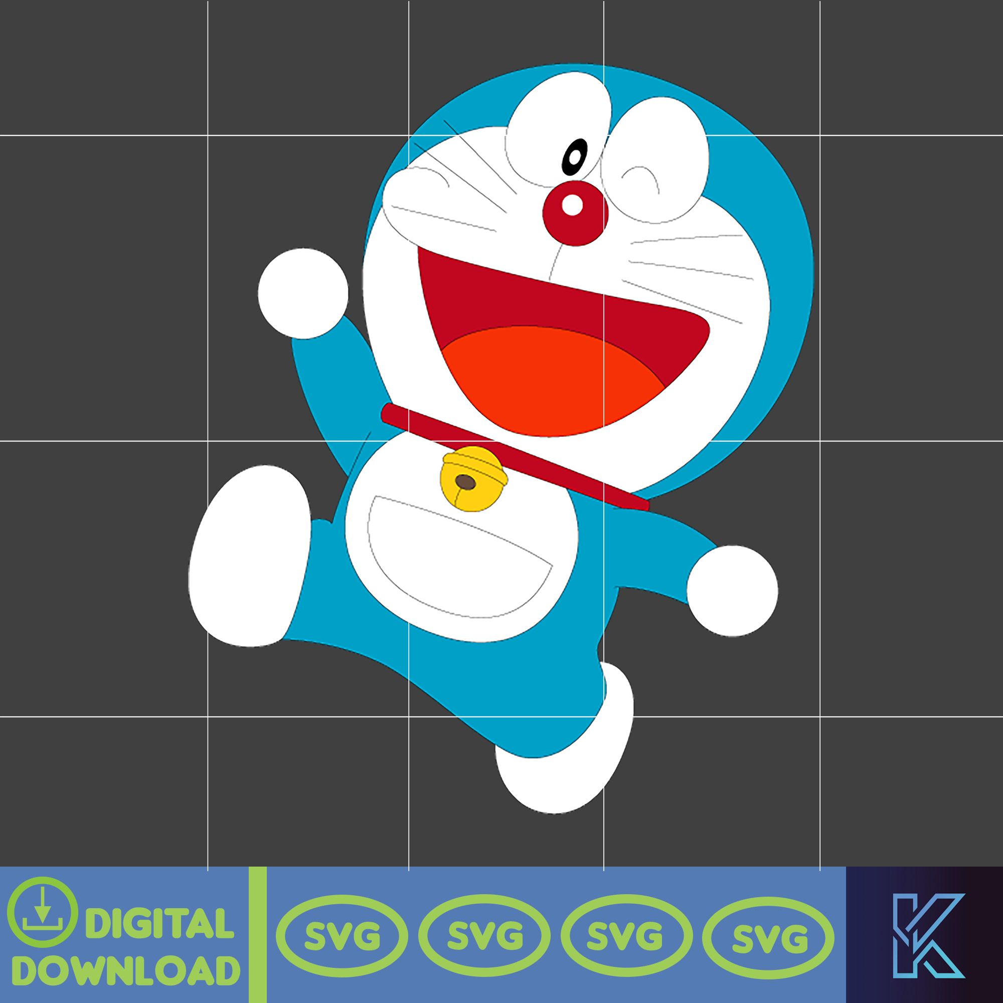 Doraemon SVG, Cricut, Cut files, Digital Vector File, Comes - Inspire ...
