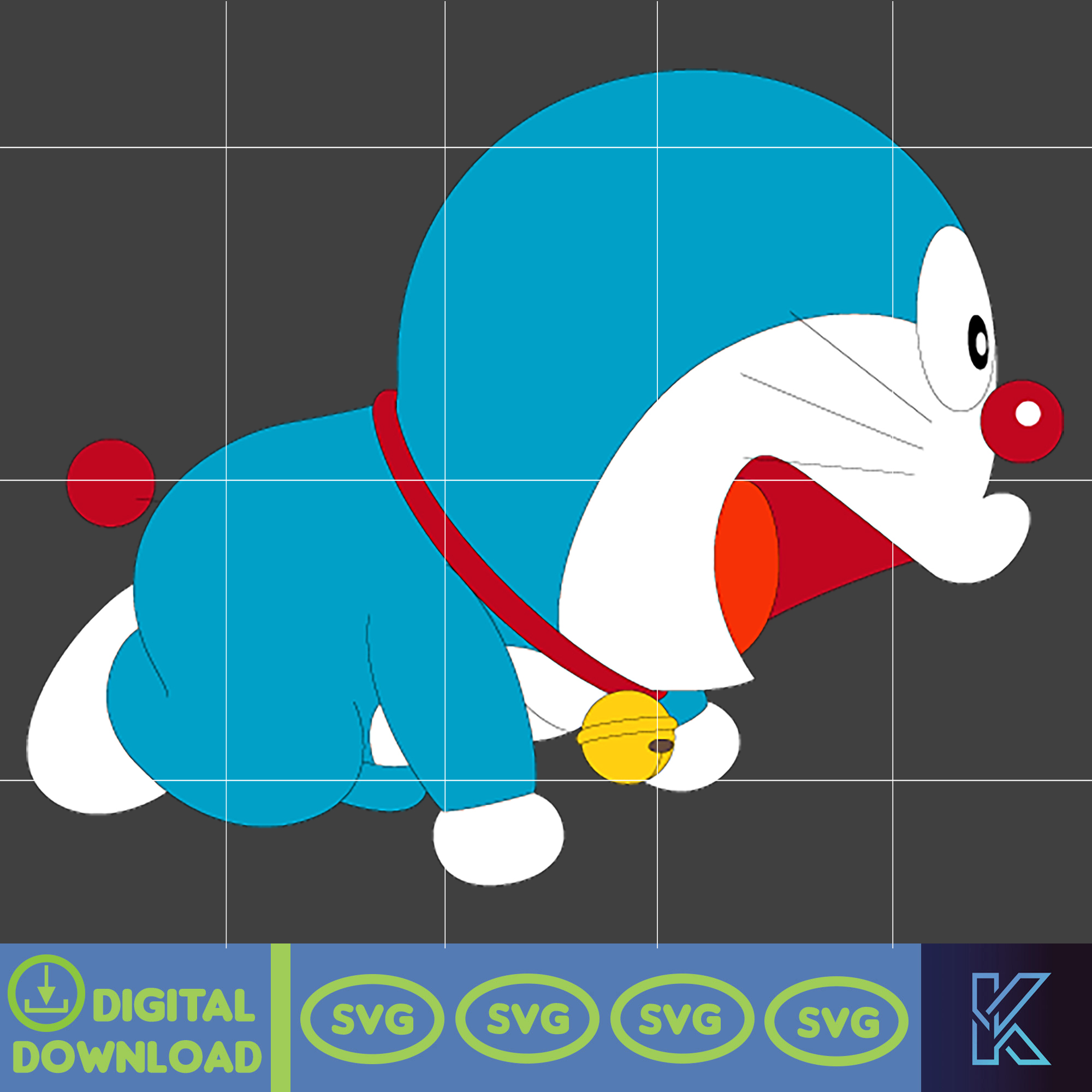 Doraemon SVG, Cricut, Cut files, Digital Vector File, Comes - Inspire ...