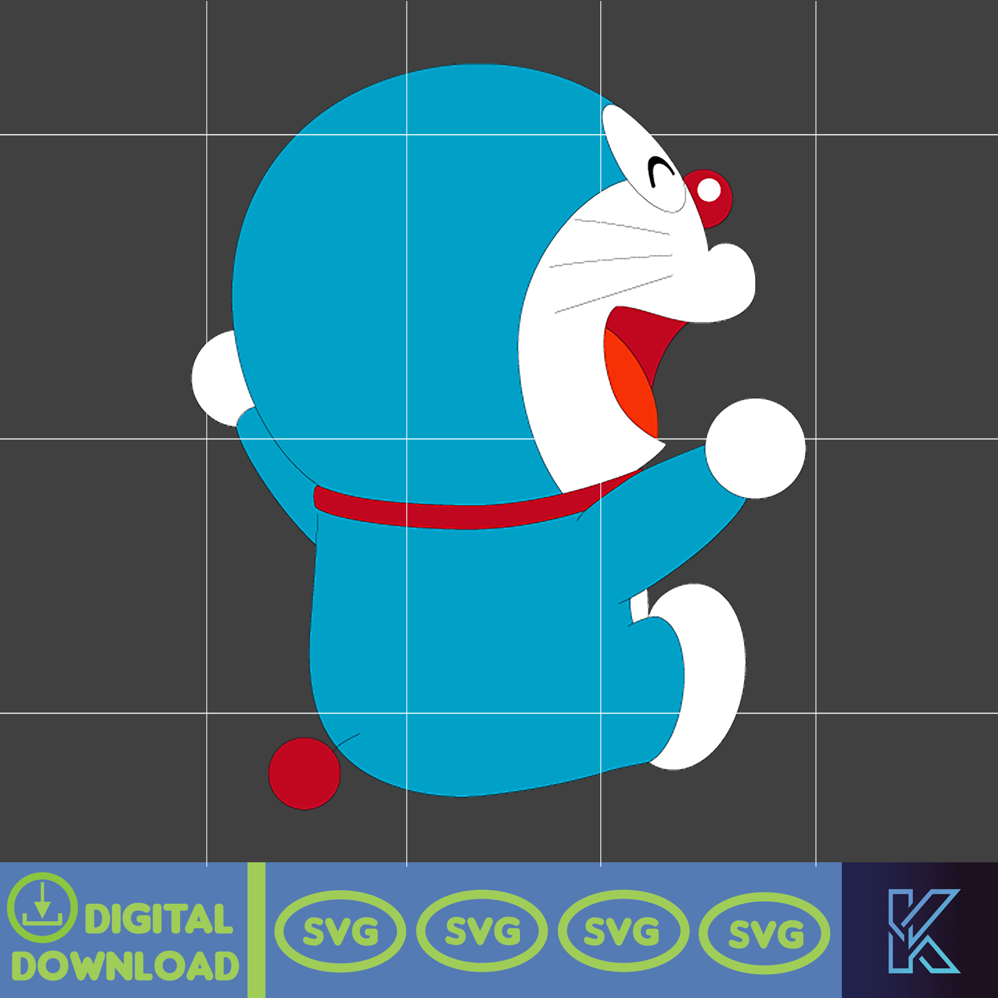 Doraemon SVG, Cricut, Cut files, Digital Vector File, Comes - Inspire ...