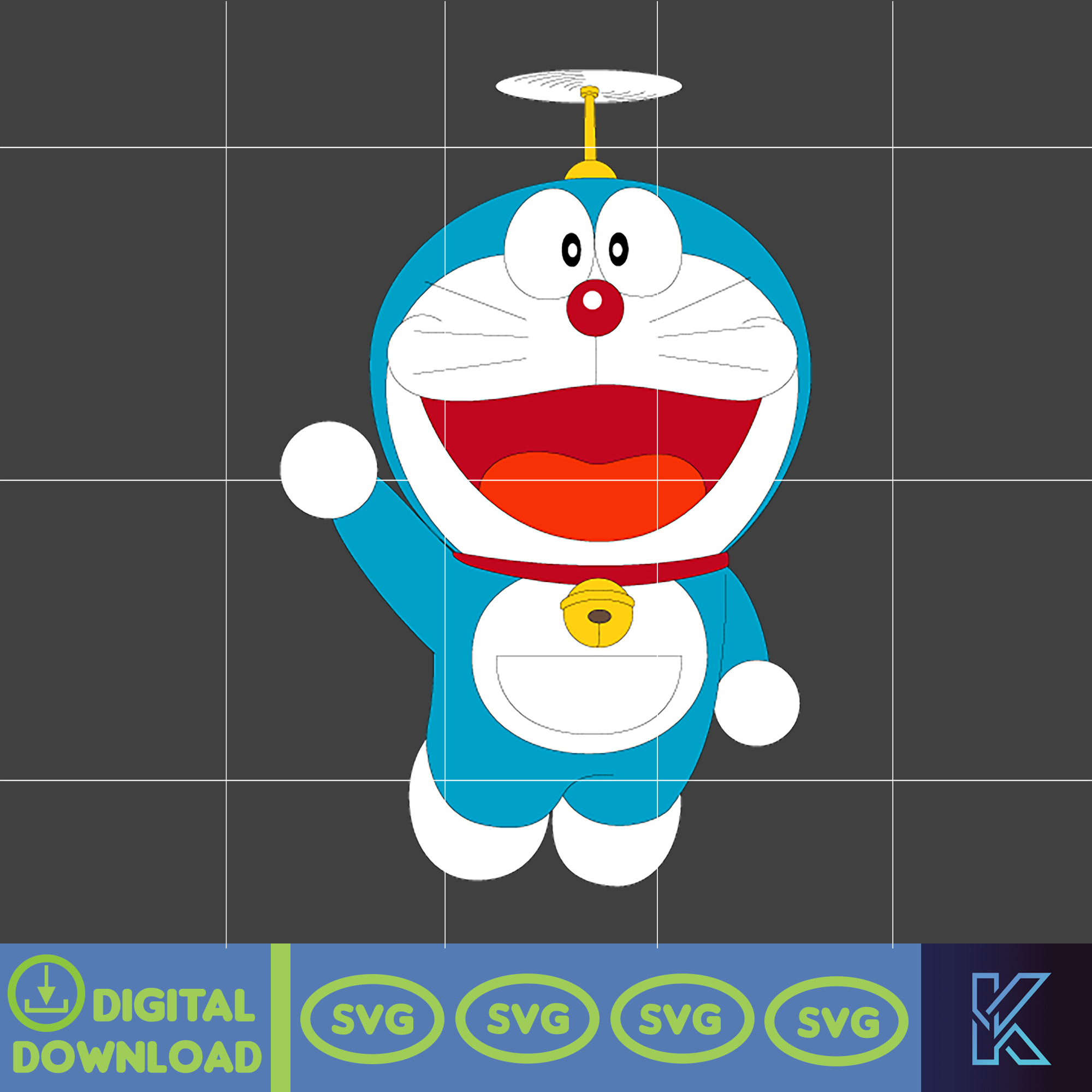 Doraemon SVG, Cricut, Cut files, Digital Vector File, Comes | Inspire ...