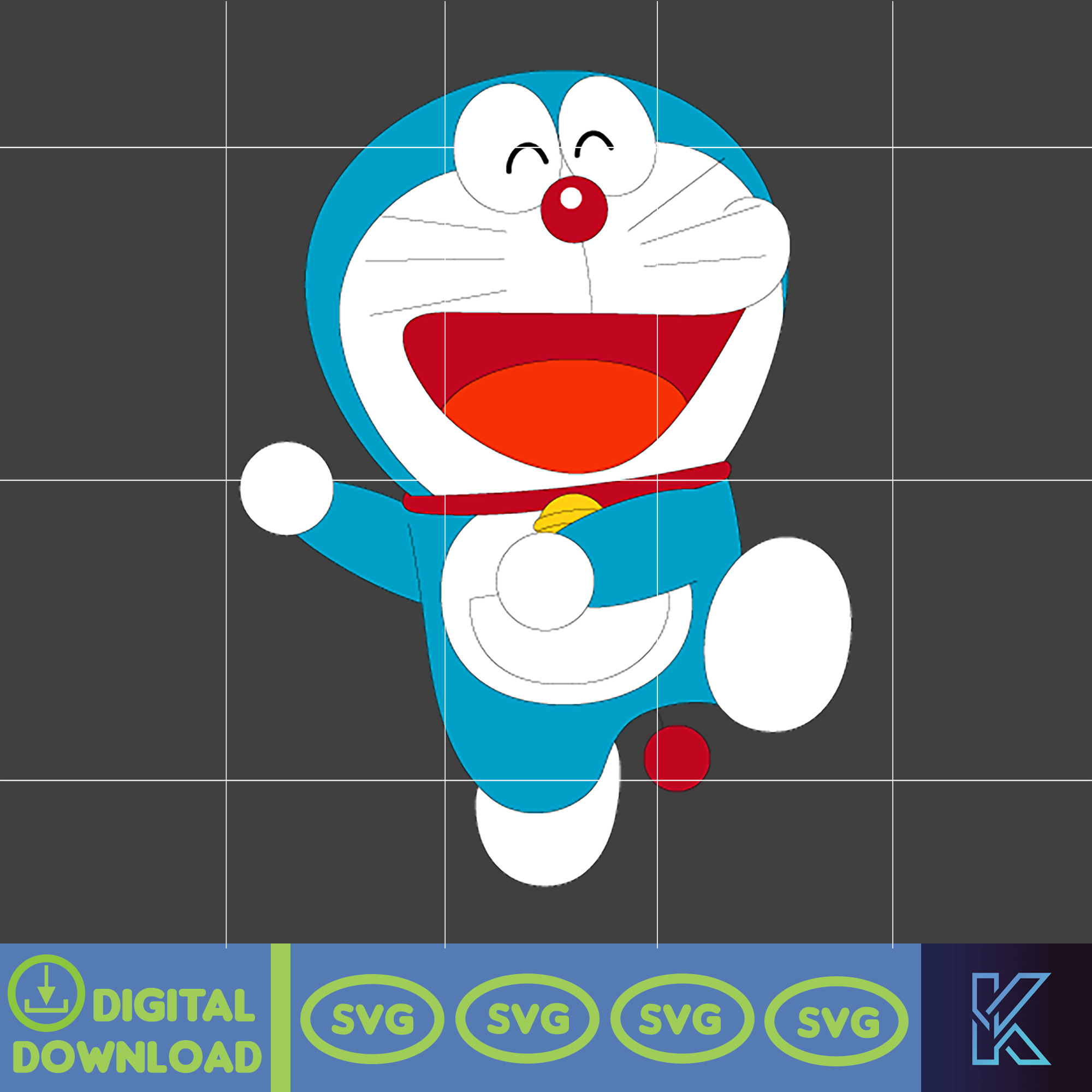 Doraemon SVG, Cricut, Cut files, Digital Vector File, Comes - Inspire ...