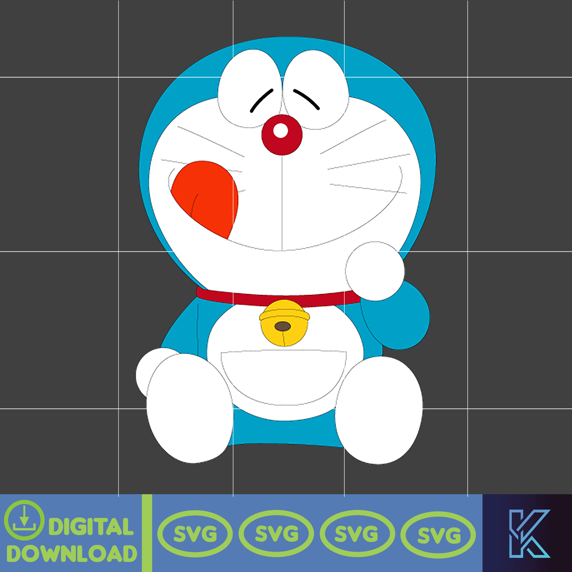Doraemon SVG, Cricut, Cut files, Digital Vector File, Comes - Inspire ...