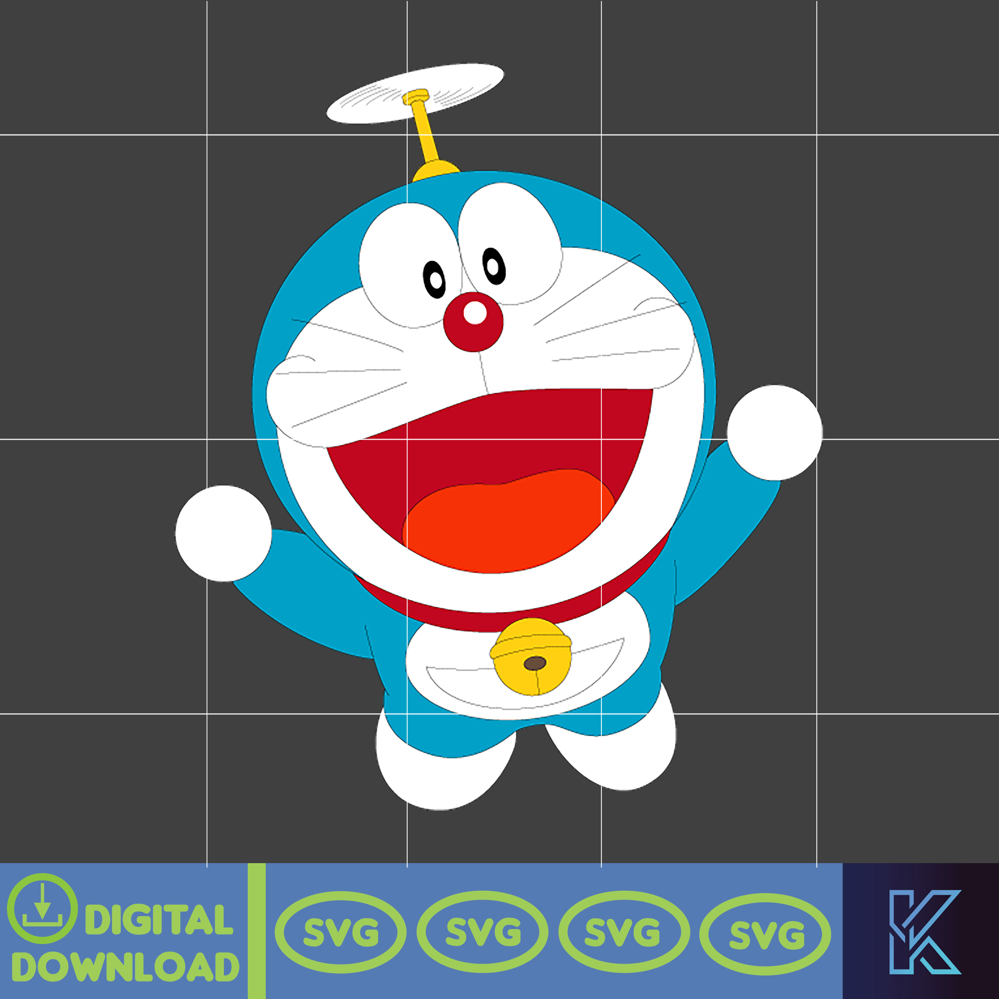 Doraemon SVG, Cricut, Cut files, Digital Vector File, Comes - Inspire ...