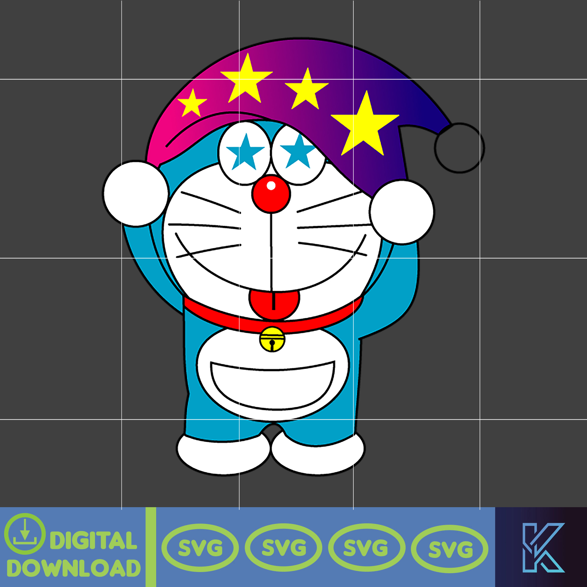 Doraemon SVG, Cricut, Cut files, Digital Vector File, Comes - Inspire ...