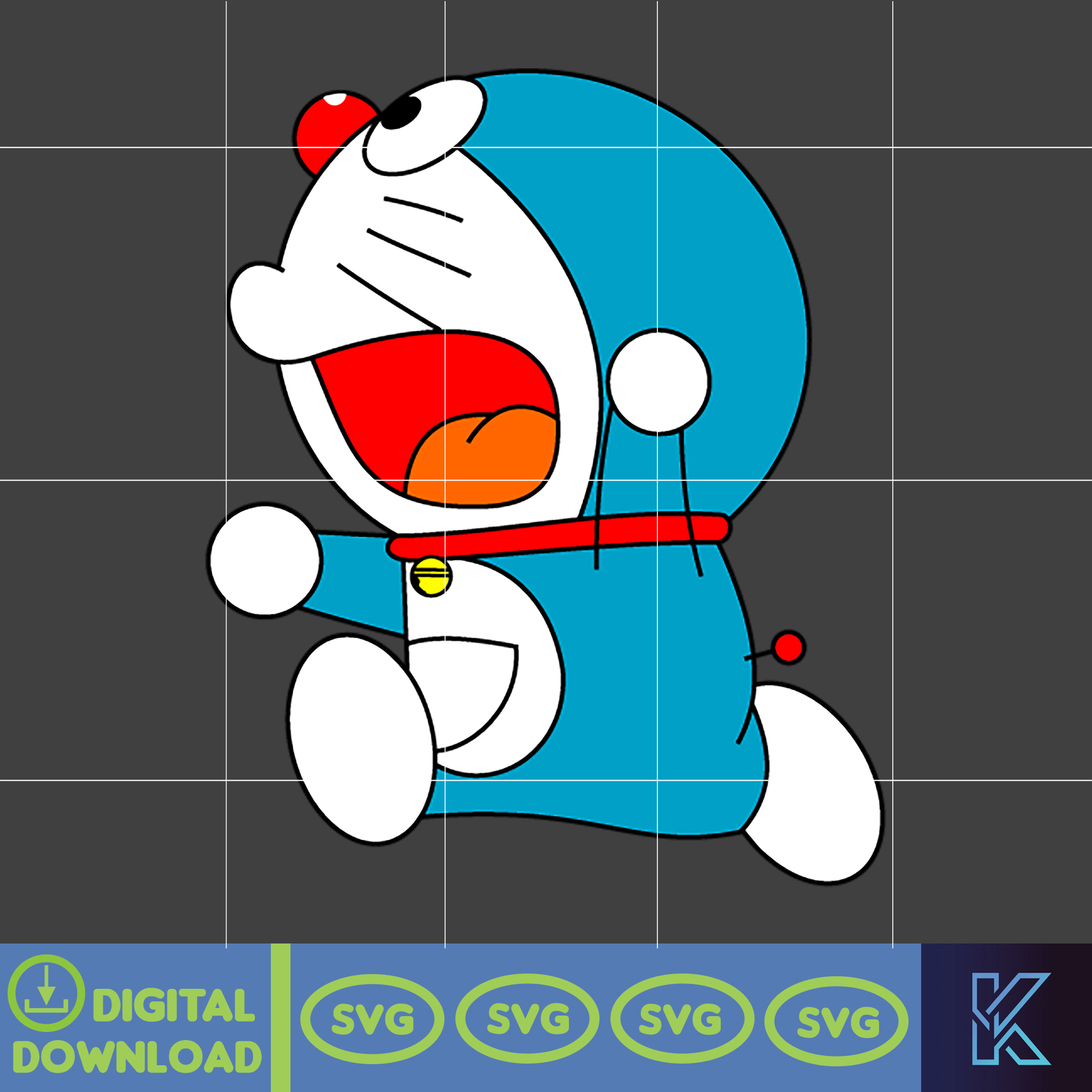 Doraemon Svg Cricut Cut Files Digital Vector File Comes Inspire Uplift 