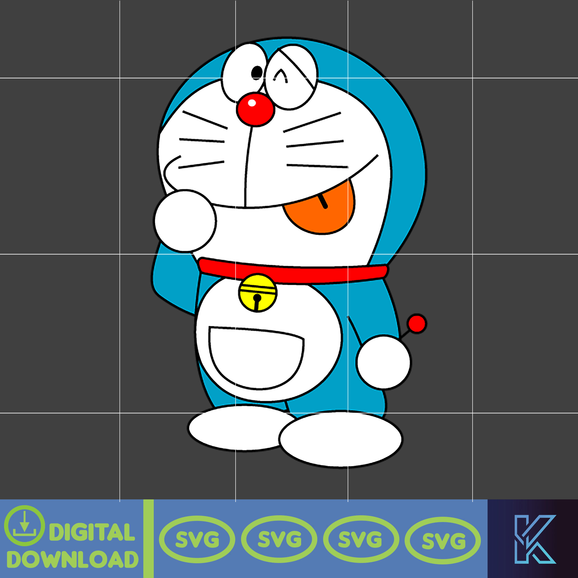 Doraemon SVG, Cricut, Cut files, Digital Vector File, Comes | Inspire ...