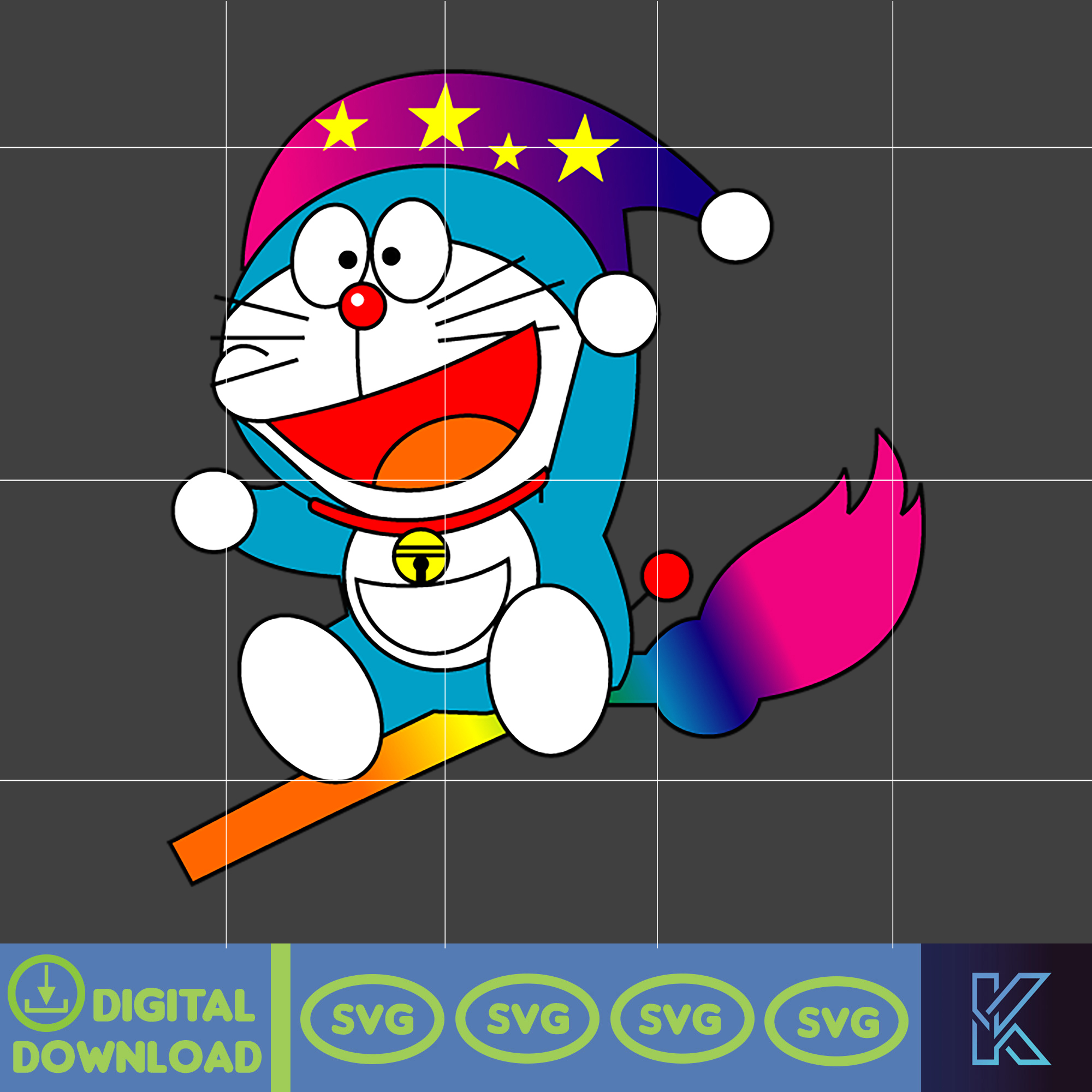 Doraemon SVG, Cricut, Cut files, Digital Vector File, Comes | Inspire ...
